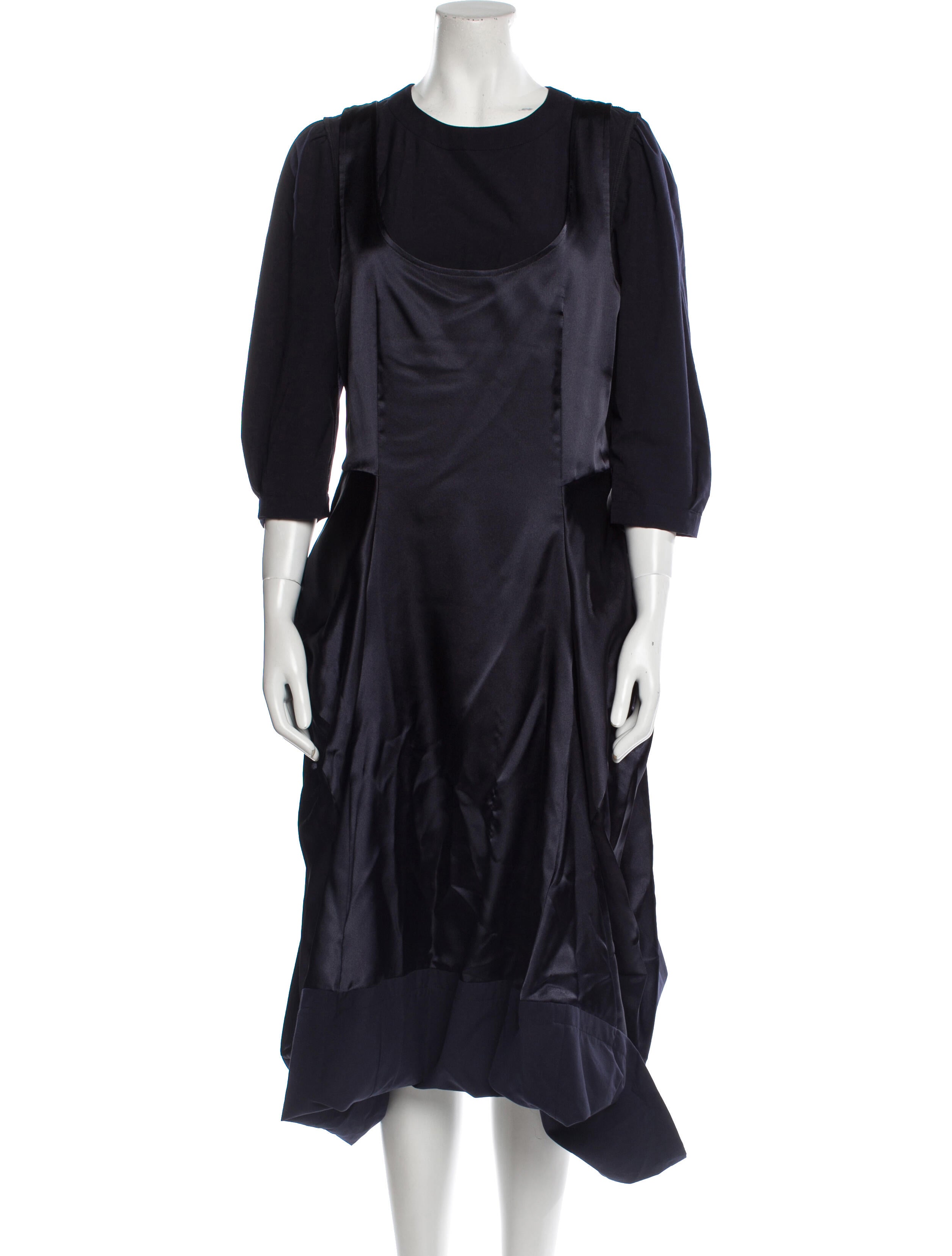 CDG by Comme des Garçons Scoop Neck Midi Length Dress w/ Tags - Blue ...