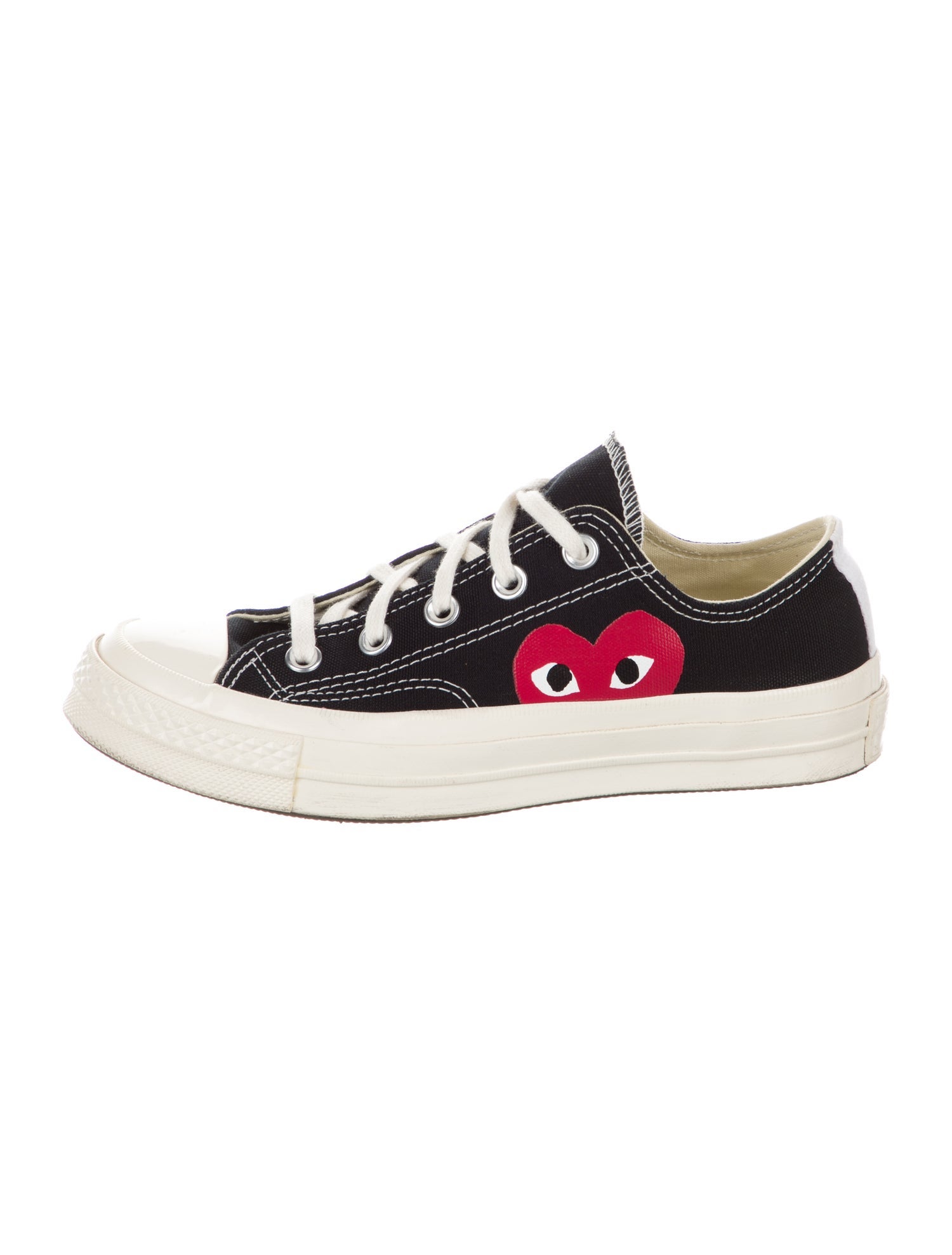 Comme des Garçons Play x Converse Canvas Graphic Print Sneakers - Black ...