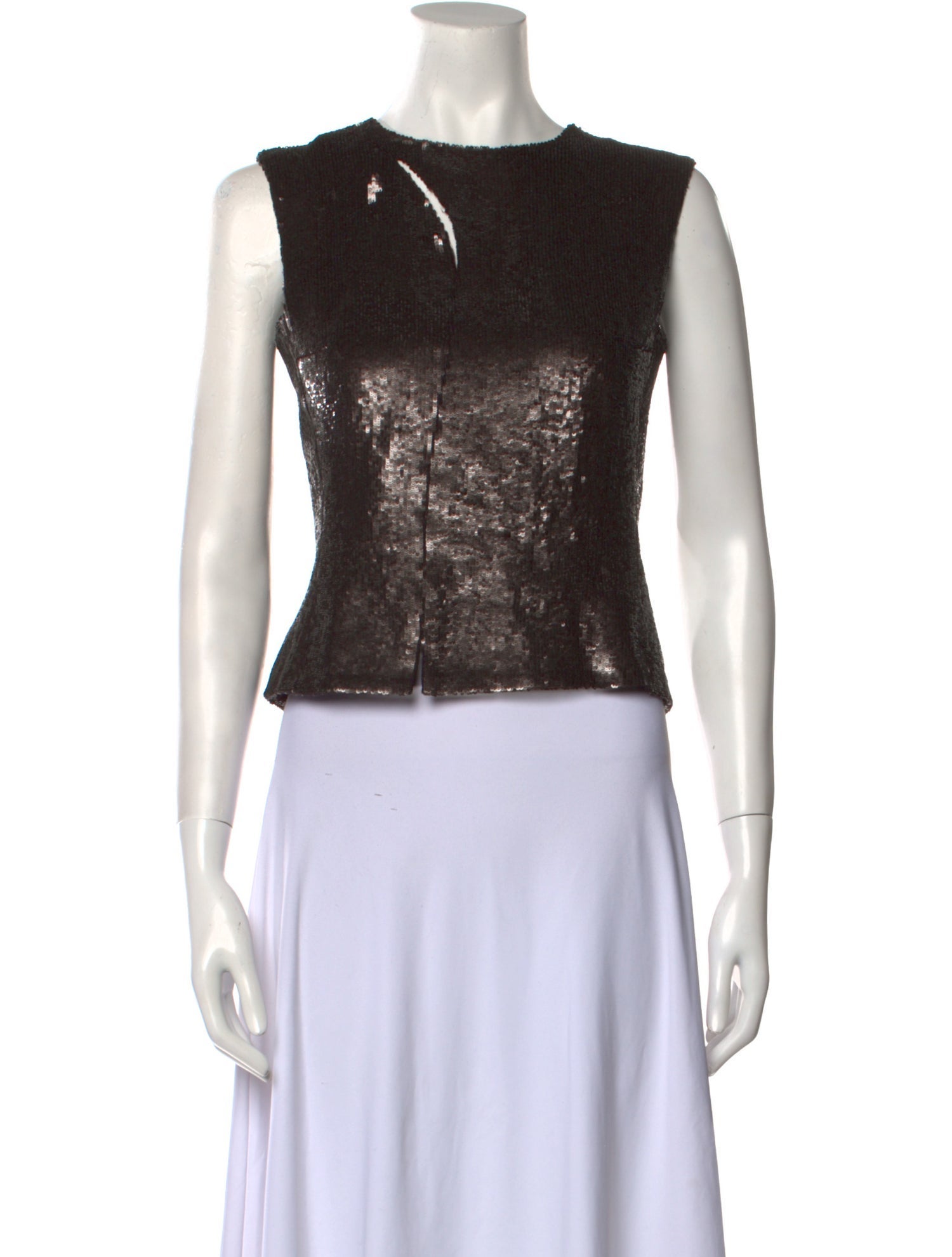 Chado by Ralph Rucci Vintage Crew Neck Crop Top - Brown Tops, Clothing ...