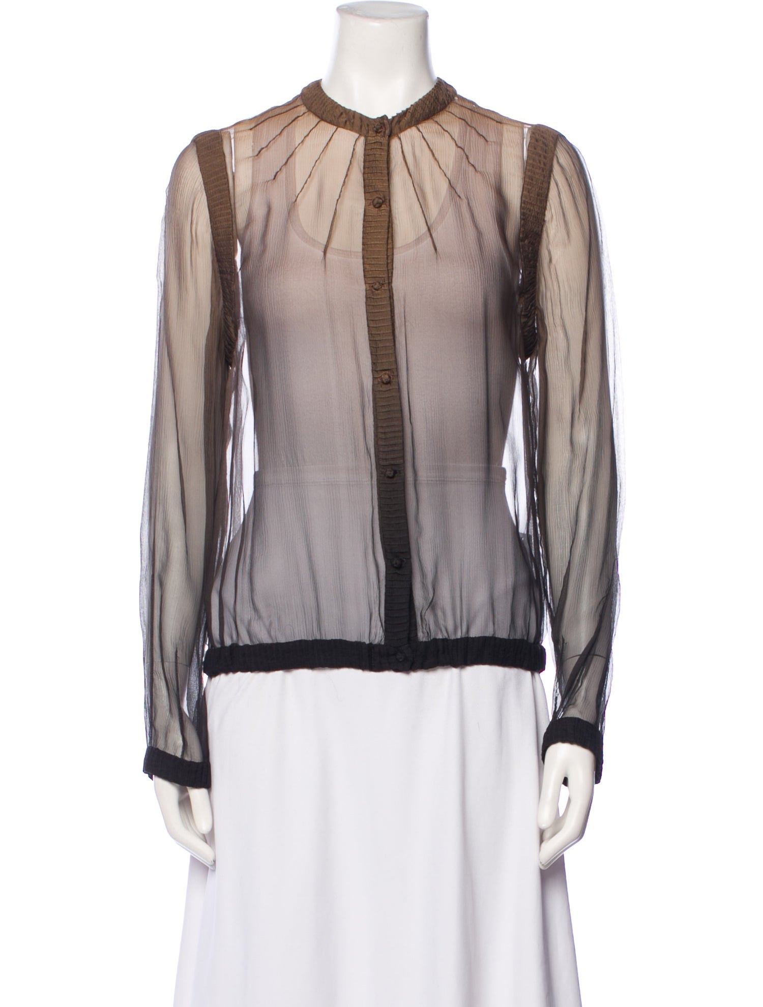 Chado by Ralph Rucci Vintage Late 1990's - Early 2000's Blouse - Brown ...