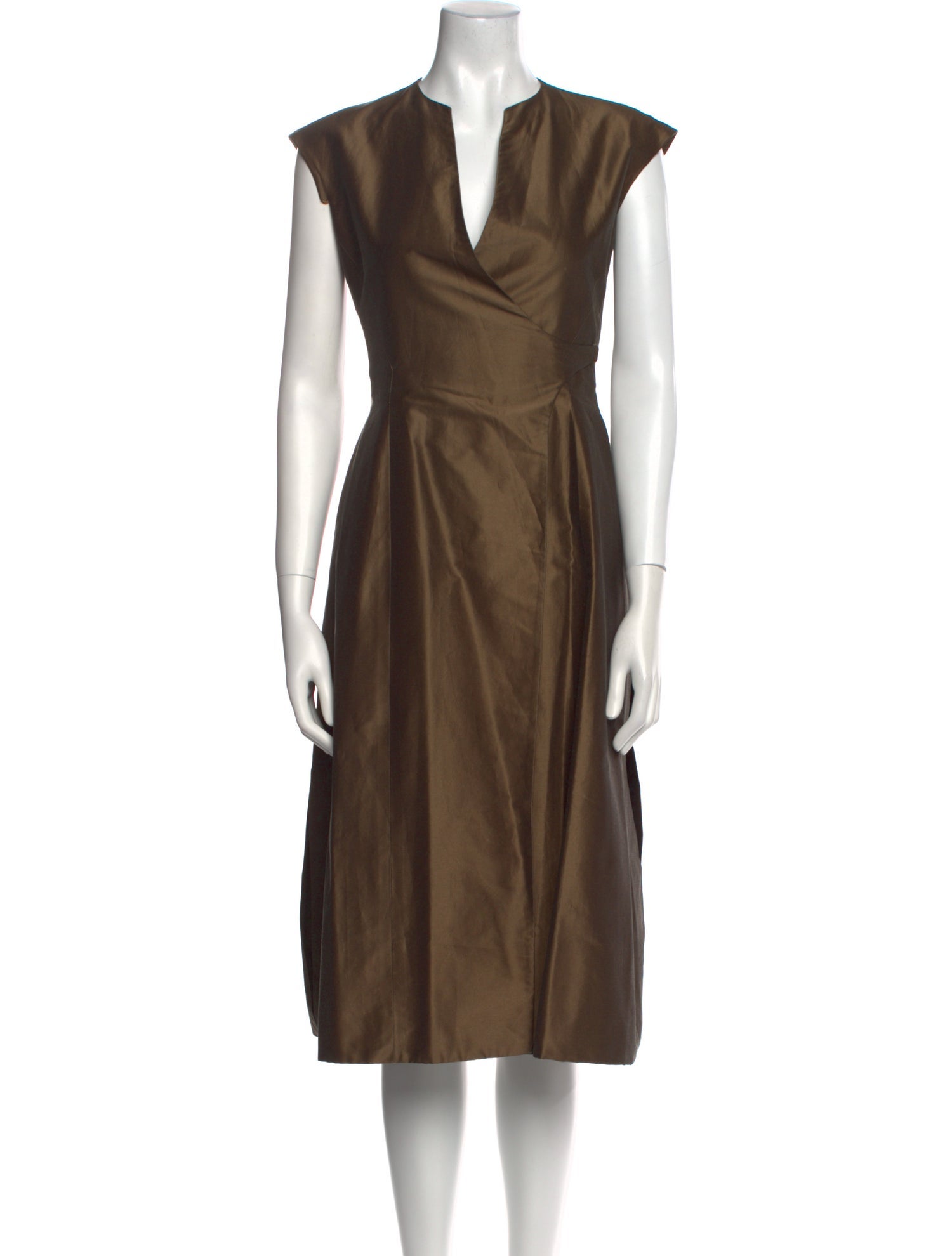 Chado by Ralph Rucci Vintage Midi Length Dress - Brown Dresses ...