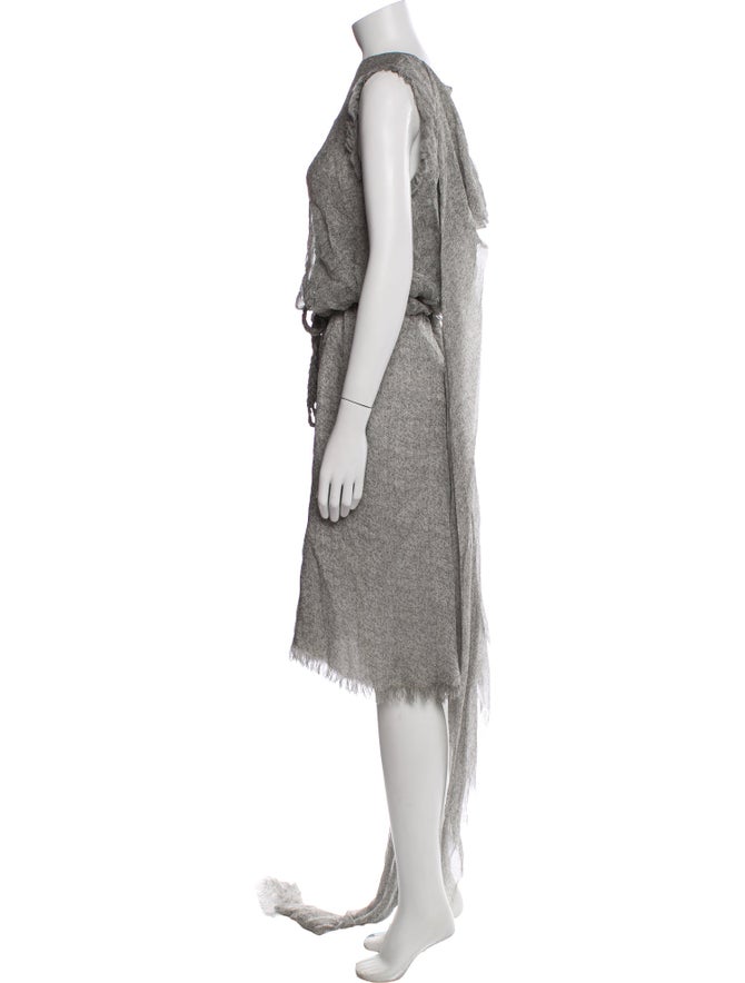 Chado by Ralph Rucci Vintage Midi Length Dress - Grey Dresses, Clothing ...