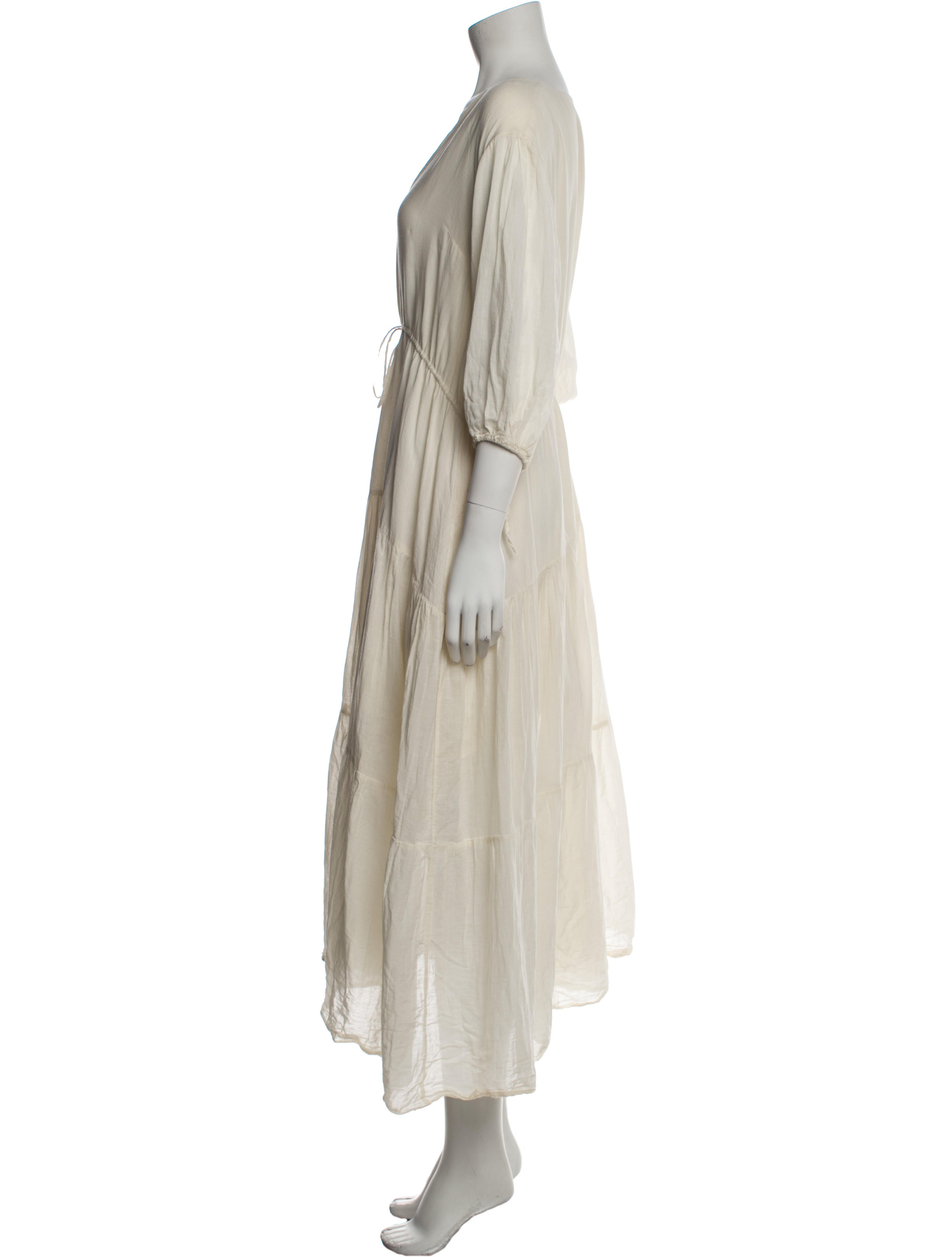 Morgan Lane V-Neck Long Dress - White Dresses, Clothing - WMRGL22693 ...