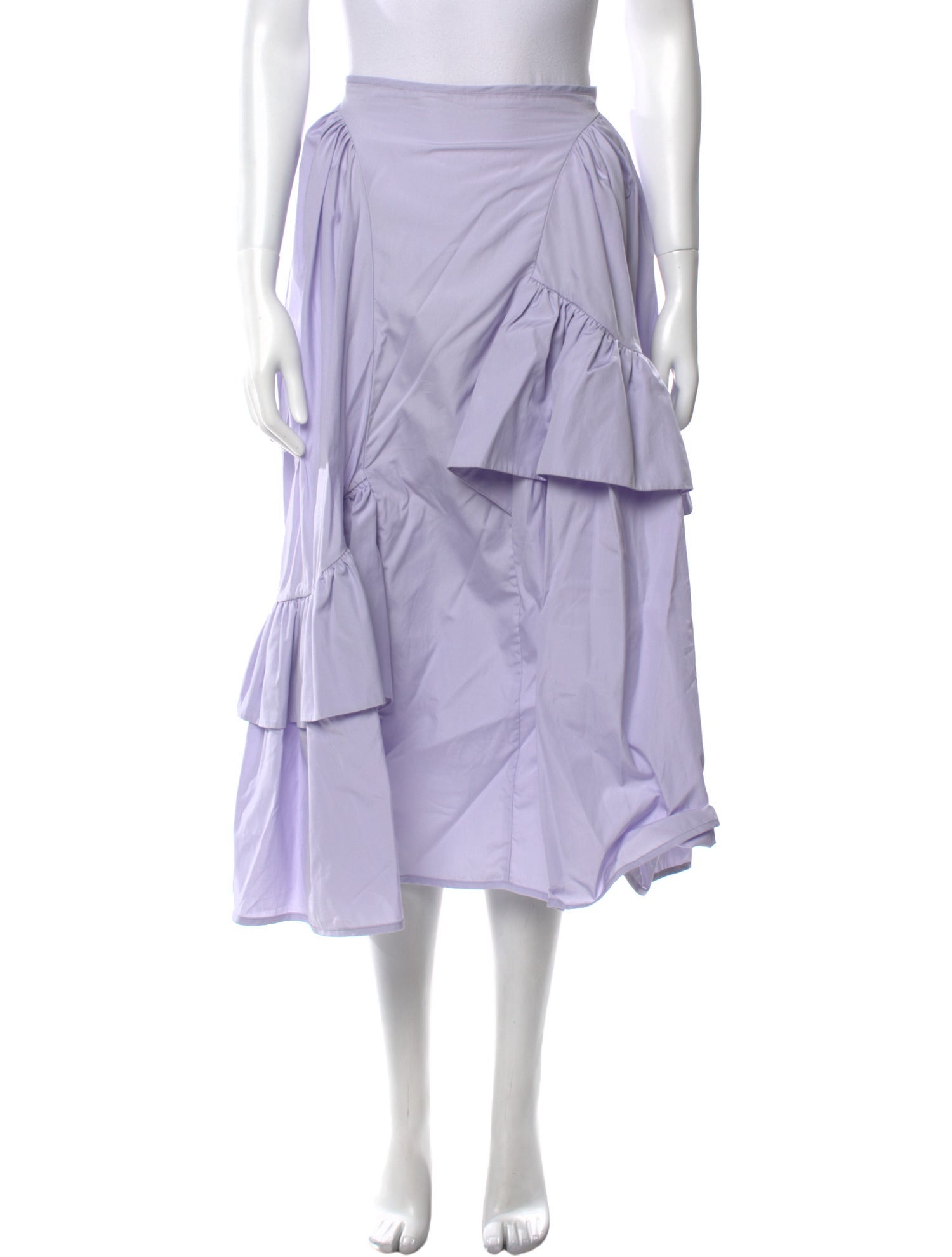 Cecilie Bahnsen Pleated Accents Midi Length Skirt - Purple Skirts ...
