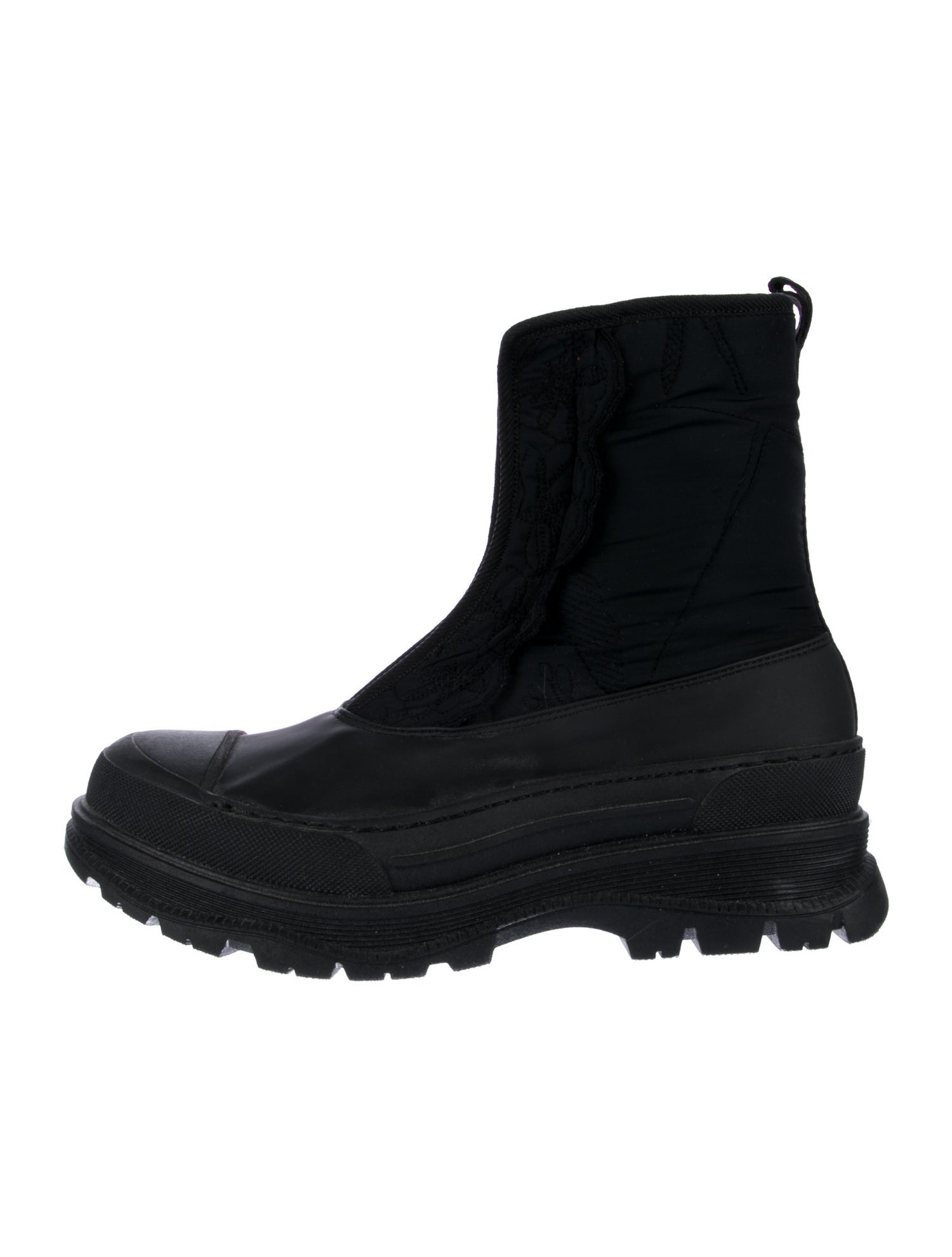 Cecilie Bahnsen Nylon Combat Boots - Black Boots, Shoes - WCEBA23373 ...