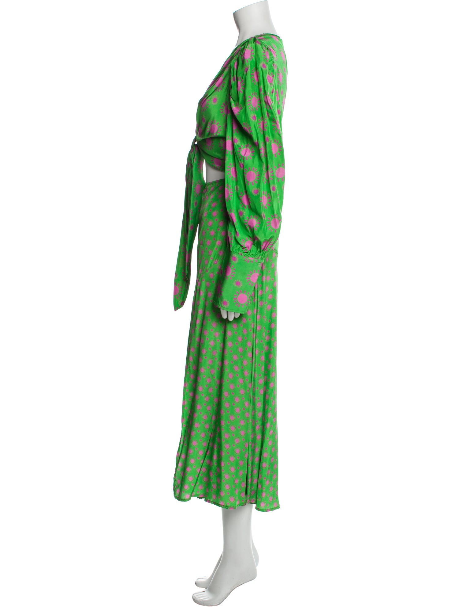 Celia B Printed Long Dress w/ Tags - Green Dresses, Clothing ...