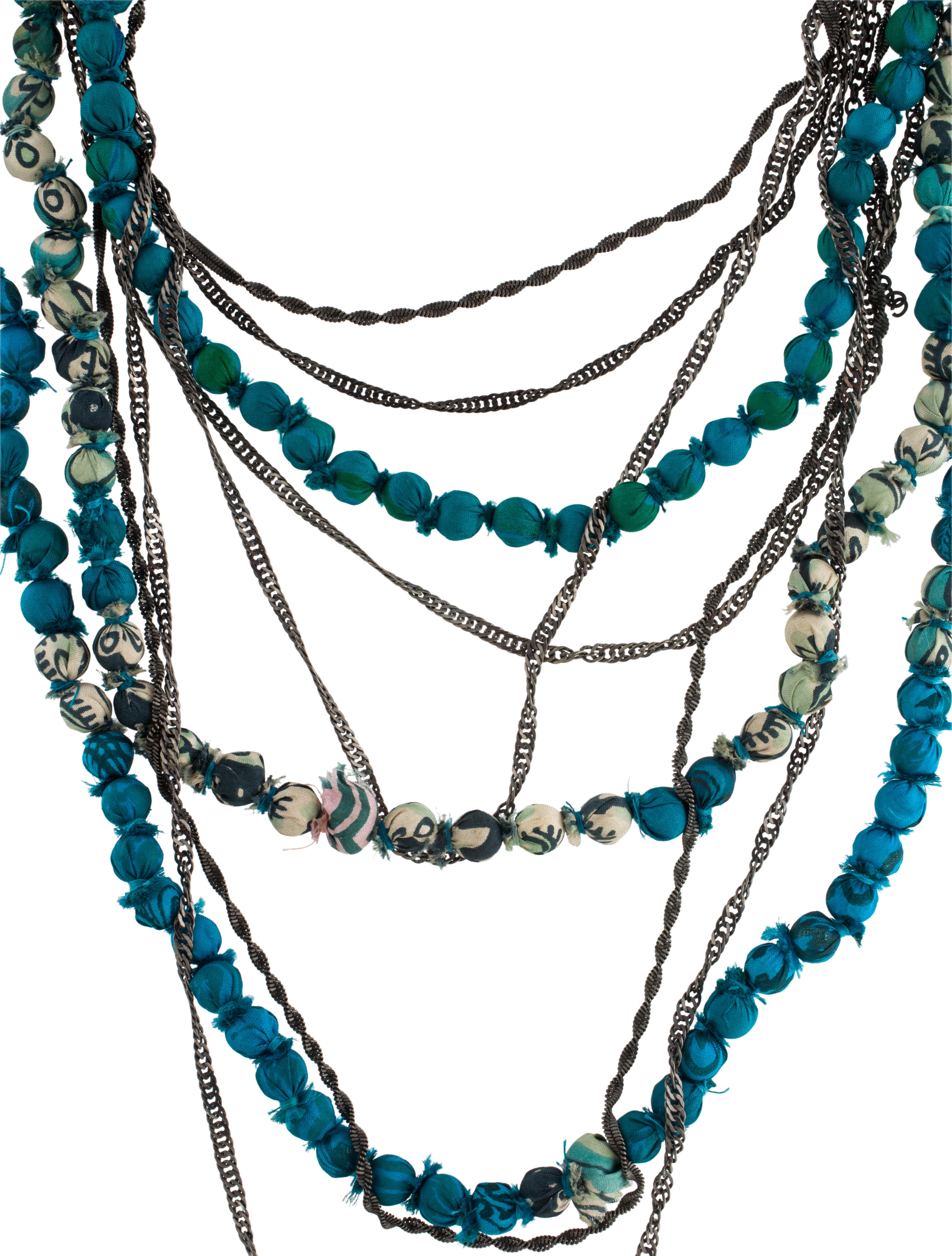 Chan Luu Multistrand Necklace - Blue Bead Strand, Necklaces - WCF20814 ...