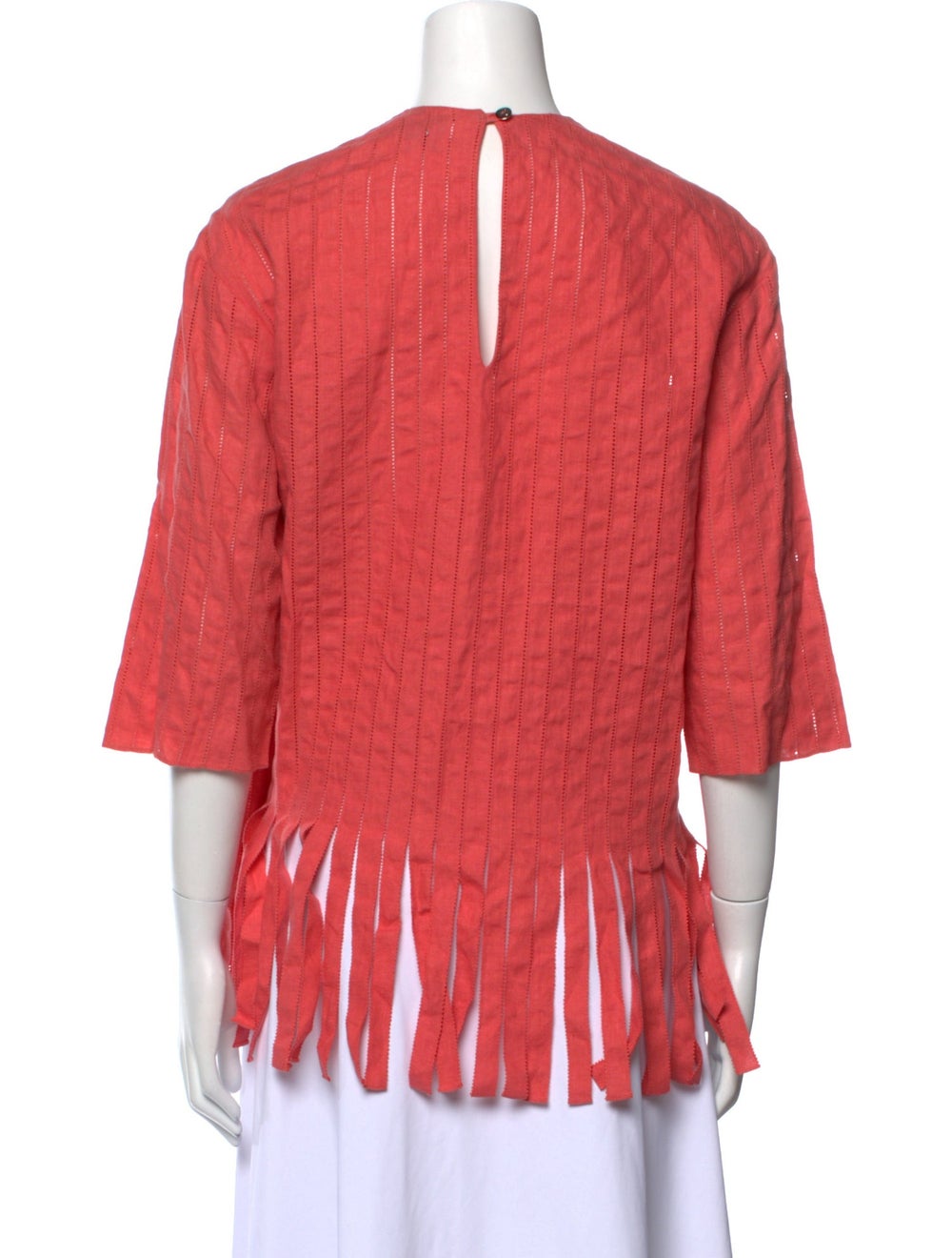 CF. Goldman Mock Neck Three-Quarter Sleeve Blouse - Pink Tops, Clothing ...