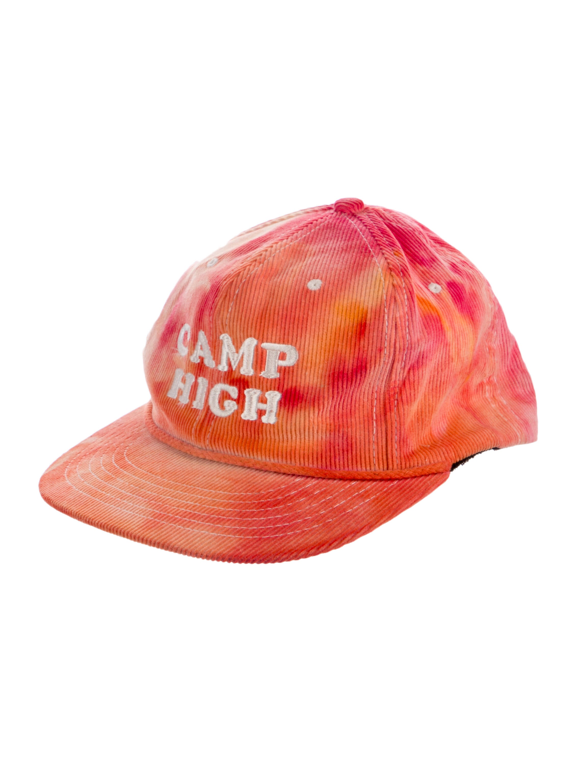 Camp High Embroidered Baseball Cap - Orange Hats, Accessories ...