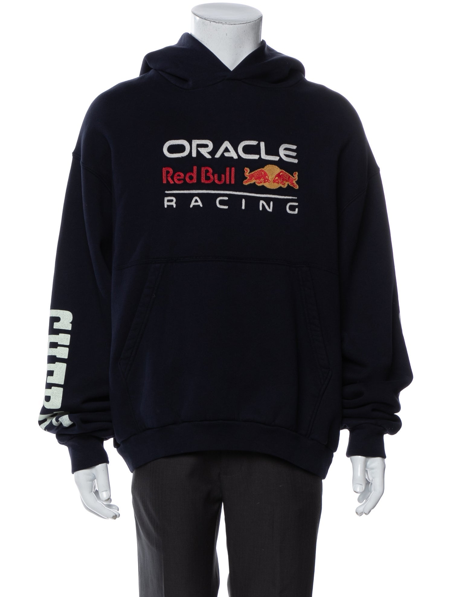 Cherry x Oracle Red Bull Racing Graphic Print Crew Neck Hoodie - Blue ...