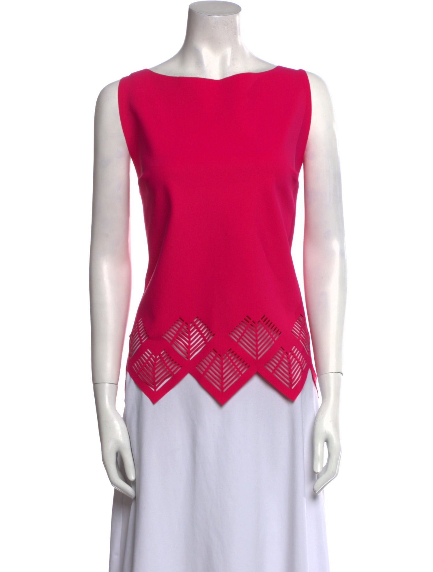 Chiara Boni Bateau Neckline Sleeveless Top w/ Tags - Pink Tops ...