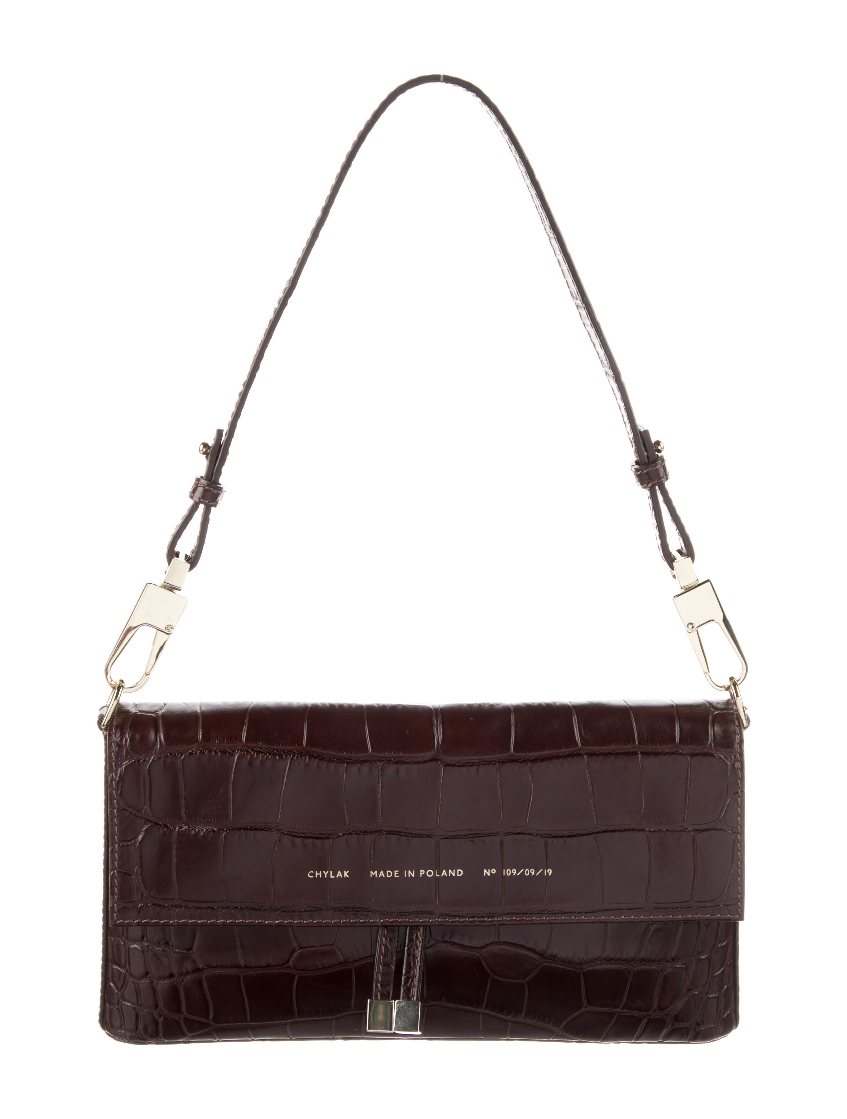 Jada Loveless Embossed Leather Shoulder Bag - Grey Shoulder Bags ...