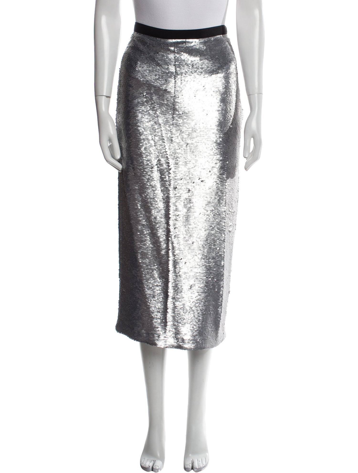 Cinq à Sept Midi Length Skirt - Silver Skirts, Clothing - WCINQ67993 ...