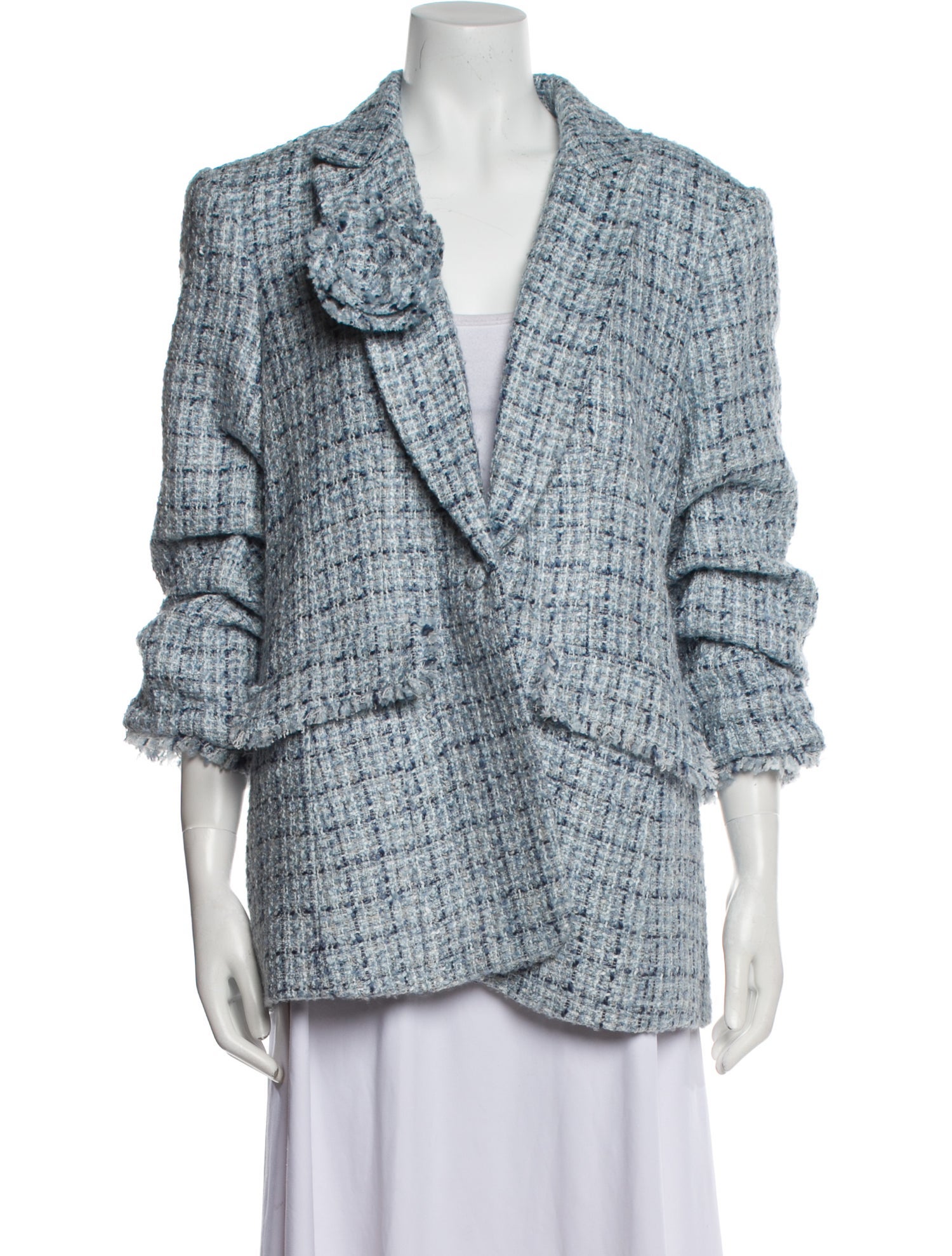 Cinq à Sept Tweed Pattern Blazer - Blue Jackets, Clothing - WCINQ85989 ...