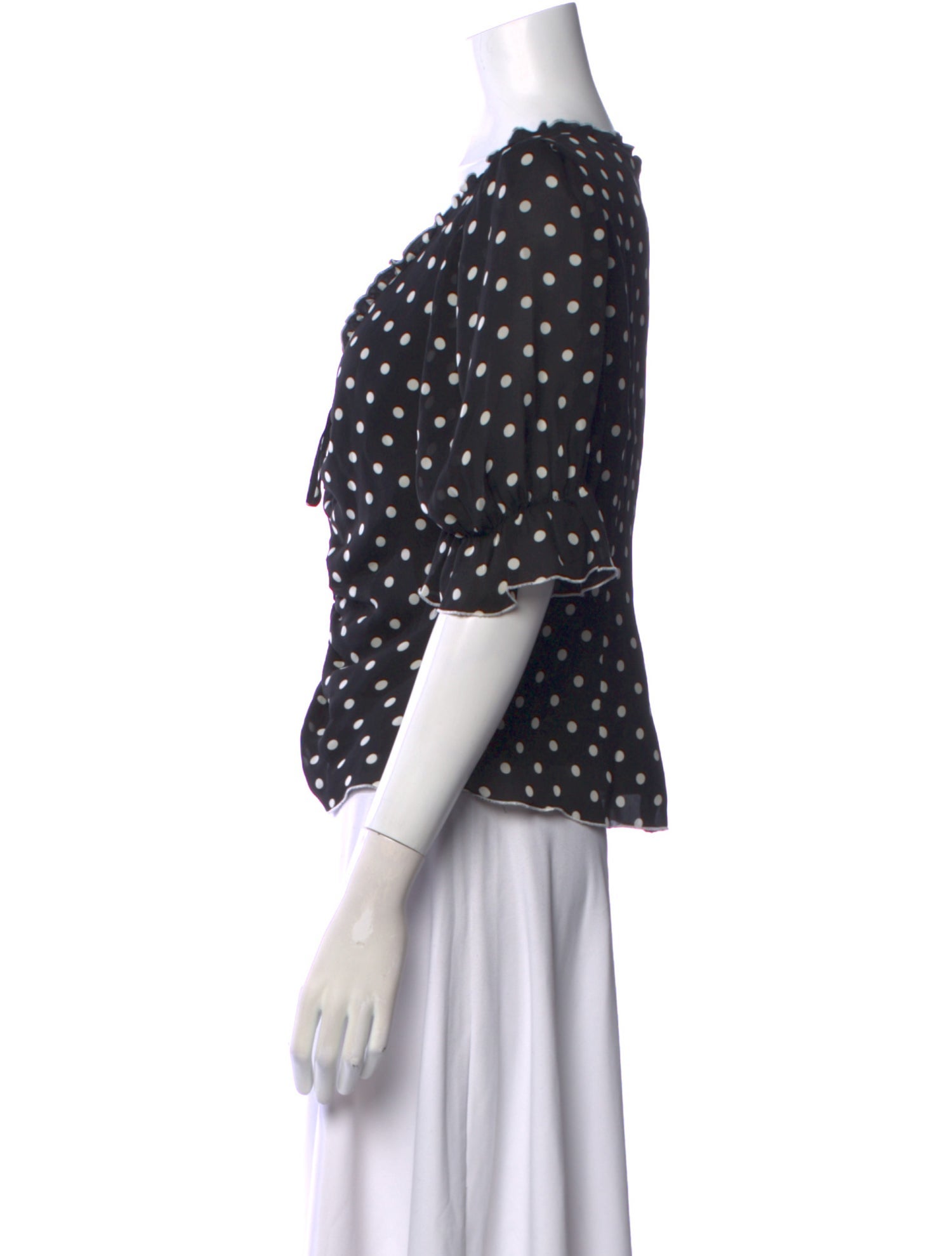 Red Valentino Lace Pattern Crew Neck Top - White Tops, Clothing ...