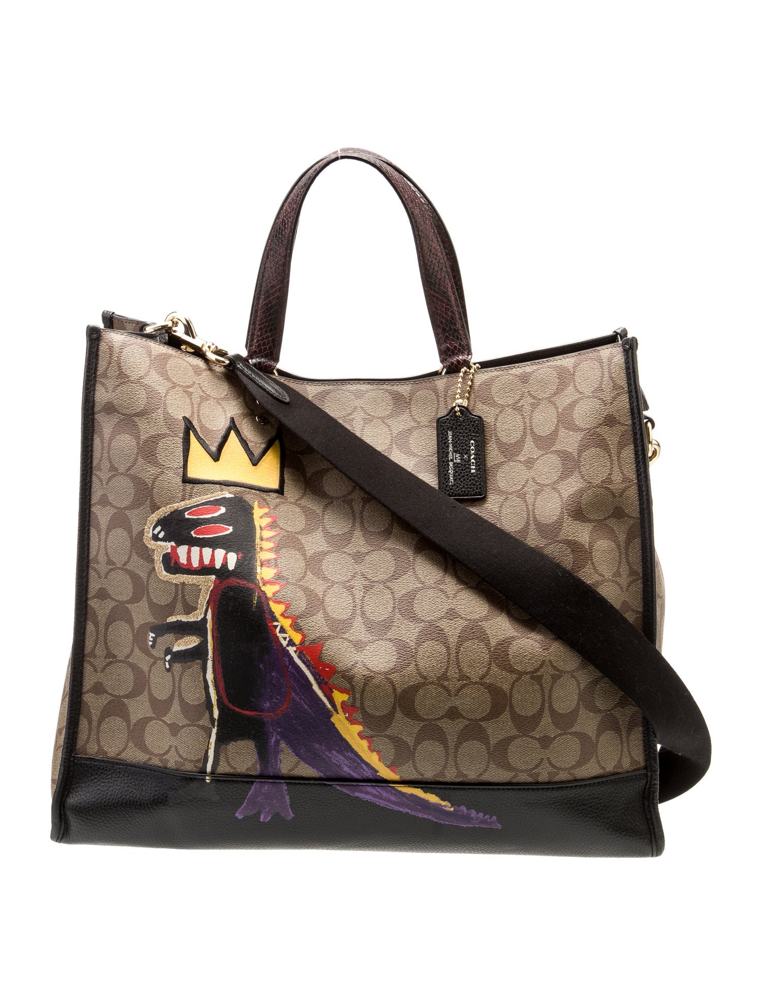 Coach x Jean-Michel Basquiat Coated Canvas Tote Bag - Brown Totes ...
