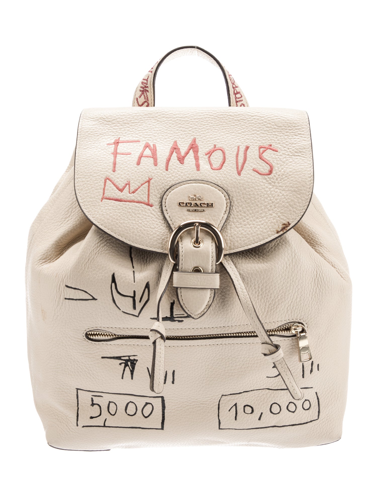 Coach x Jean-Michel Basquiat Leather Backpack - Neutrals Backpacks ...