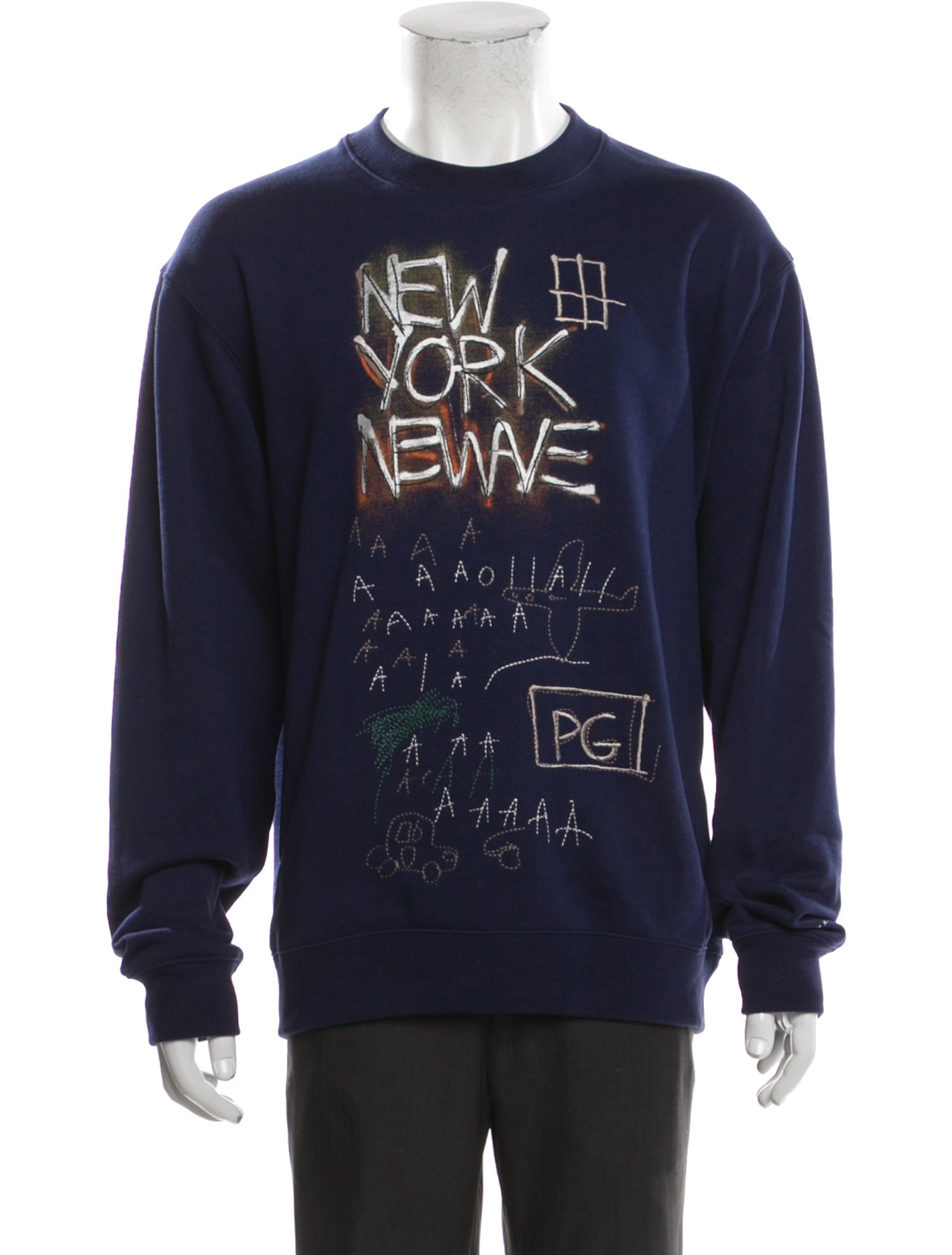 Coach x Jean-Michel Basquiat Graphic Print Crew Neck Sweatshirt - Blue ...