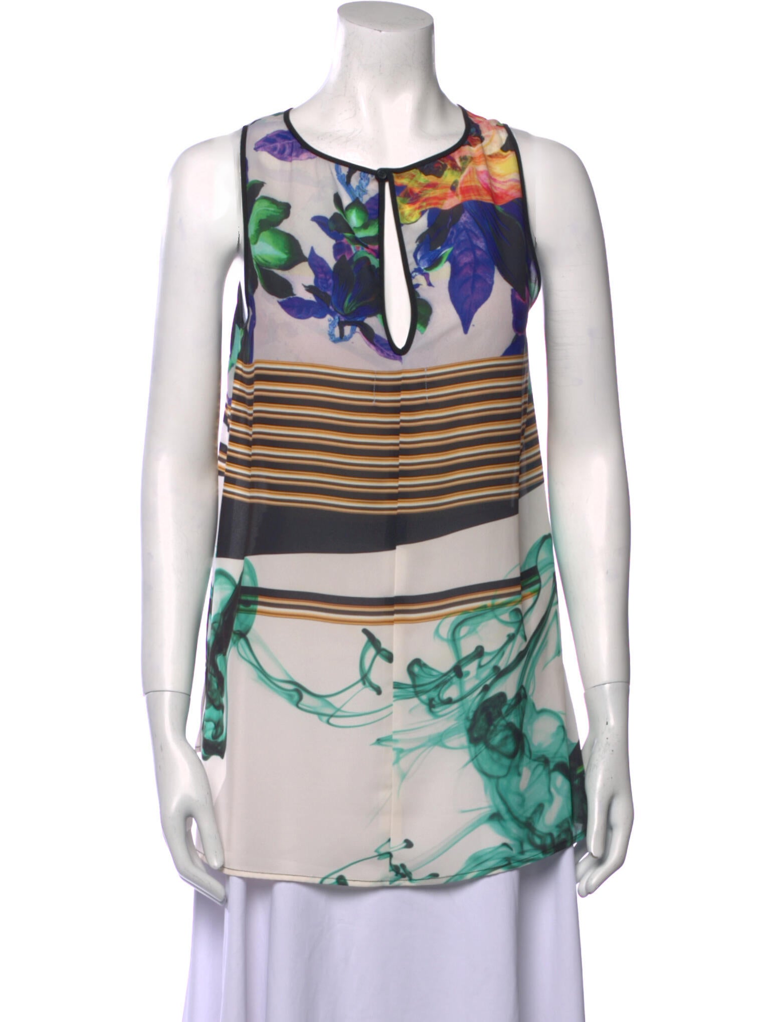 Clover Canyon Printed Sleeveless Top - Pink Tops, Clothing - WCL25109 ...