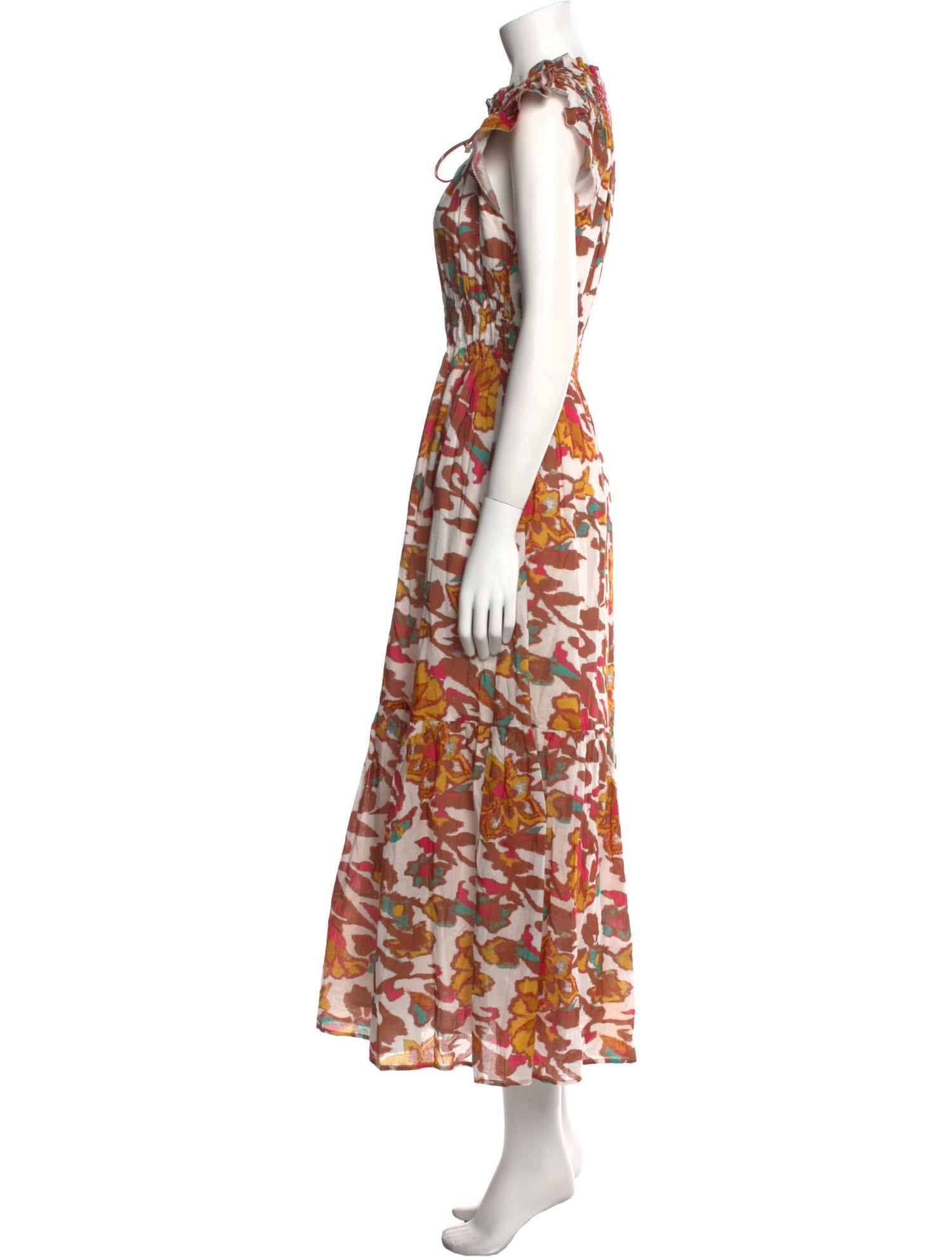 Cleobella Floral Print Long Dress - Neutrals Dresses, Clothing ...