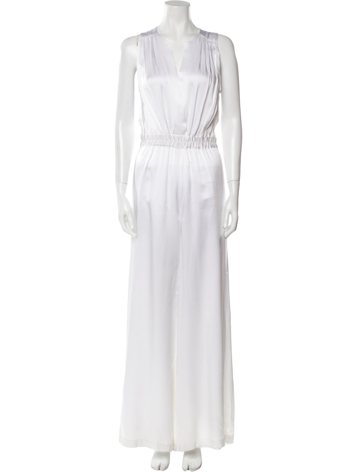 Carolina Ritzler V-Neck Jumpsuit w/ Tags - Neutrals, 12.5" Rise ...