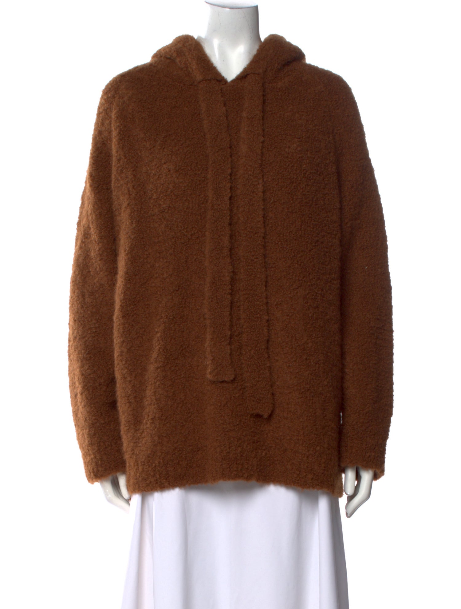 CORDERA Alpaca V-Neck Sweater - Brown Knitwear, Clothing - WCOC120237 ...