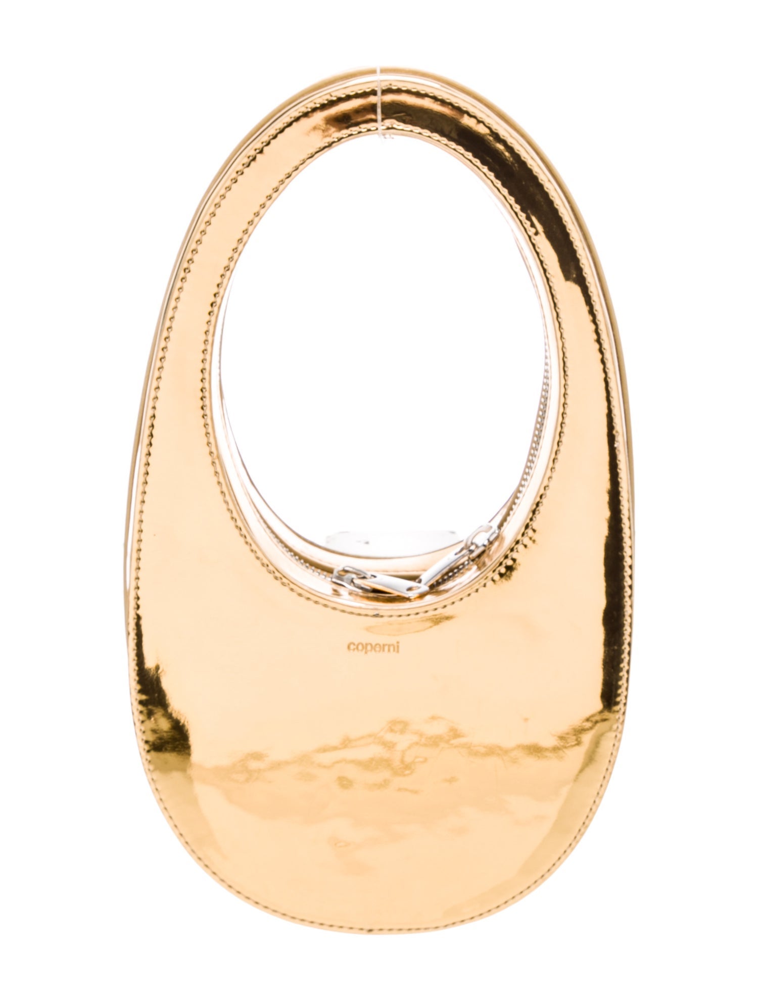 Coperni Patent Leather Top Handle Bag - Gold Handle Bags, Handbags ...