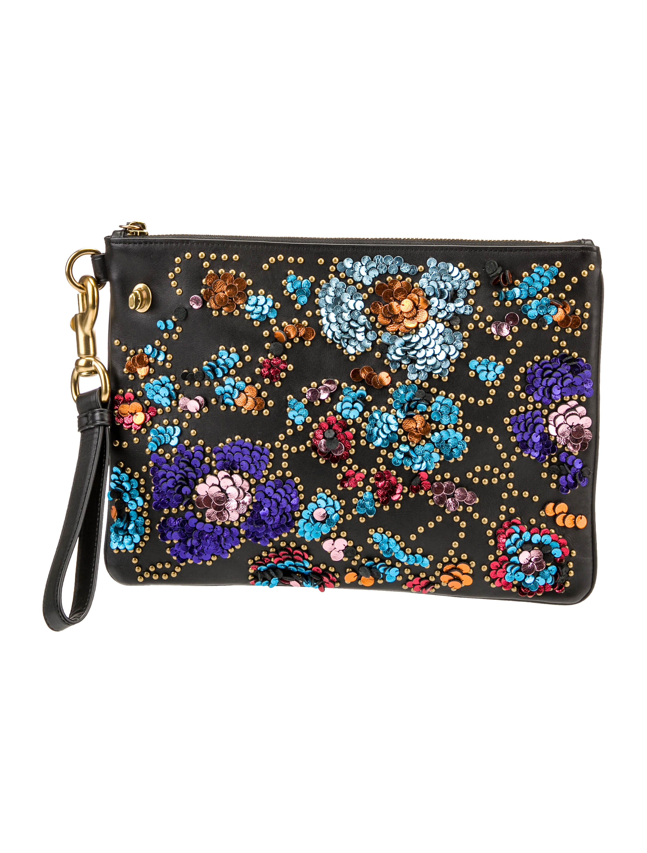 Coach x Rodarte Leather Embellished Clutch - Black Clutches, Handbags ...