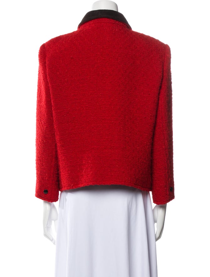 Courrèges Vintage Late 1970's - Early 1980's Faux Fur Jacket - Red ...