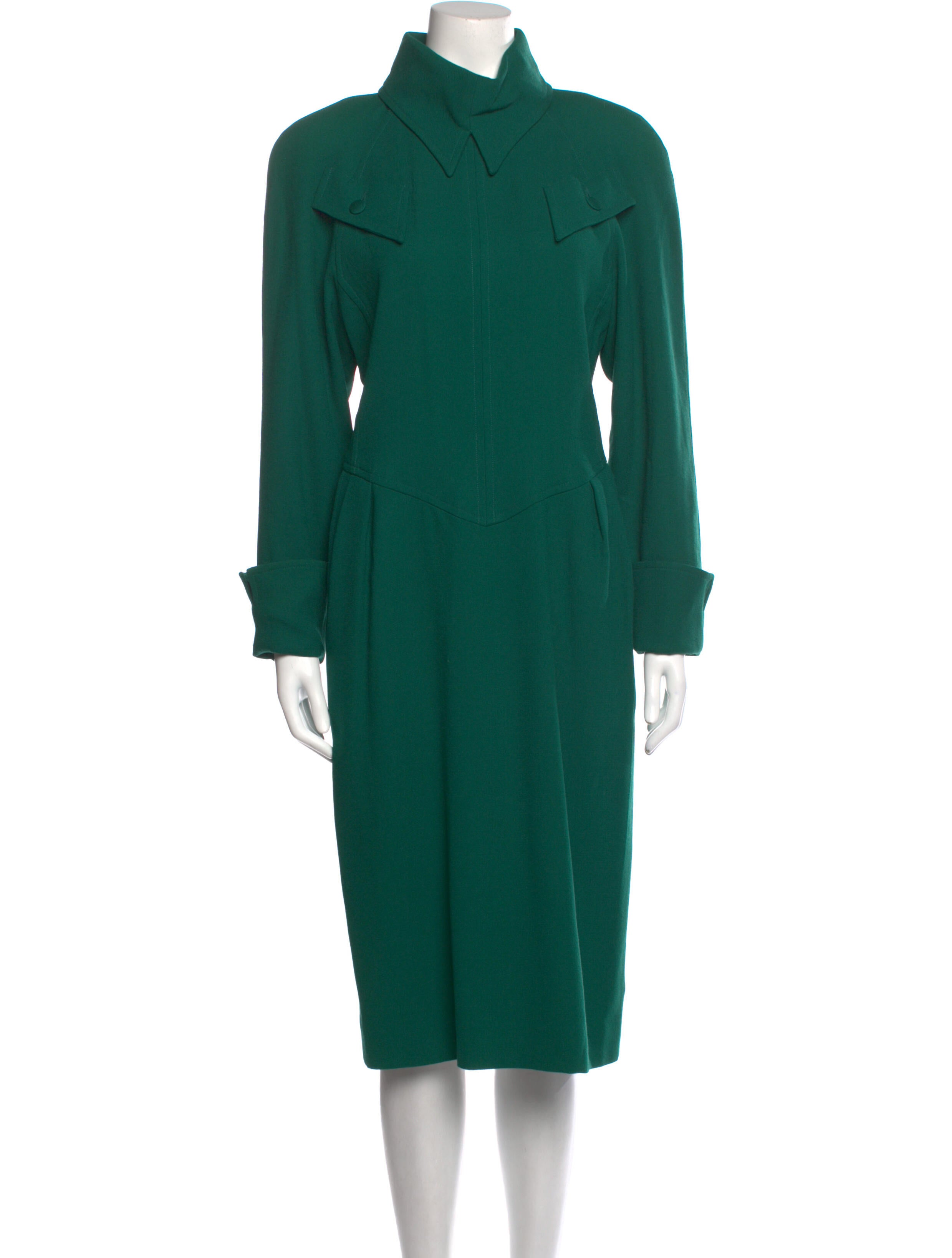 Courrèges Vintage Midi Length Dress - Green Dresses, Clothing ...