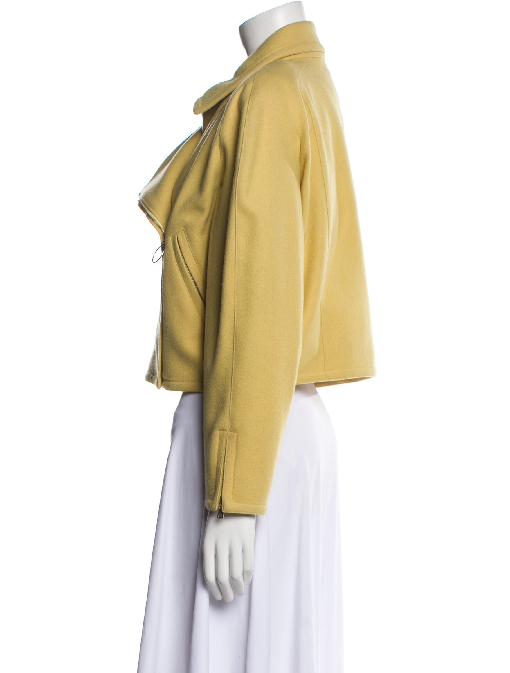 Courrèges Vintage 1980's Biker Jacket - Yellow Jackets, Clothing ...