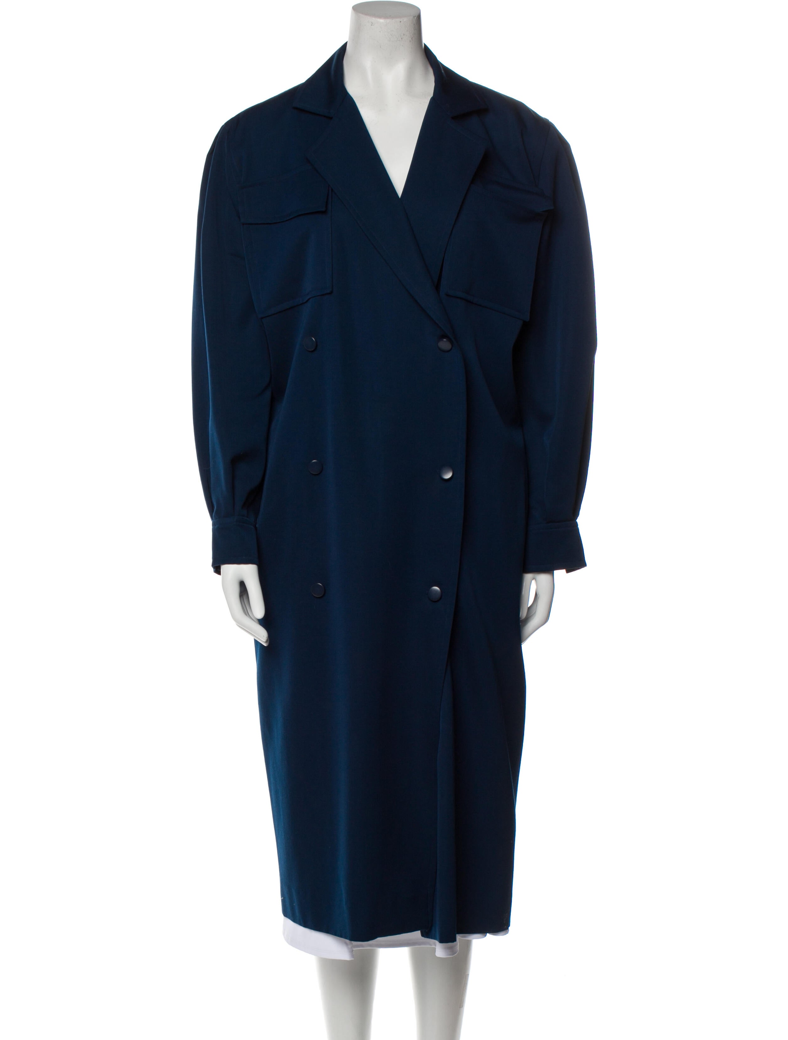 Courrèges Vintage 1970's Trench Coat - Blue Coats, Clothing ...