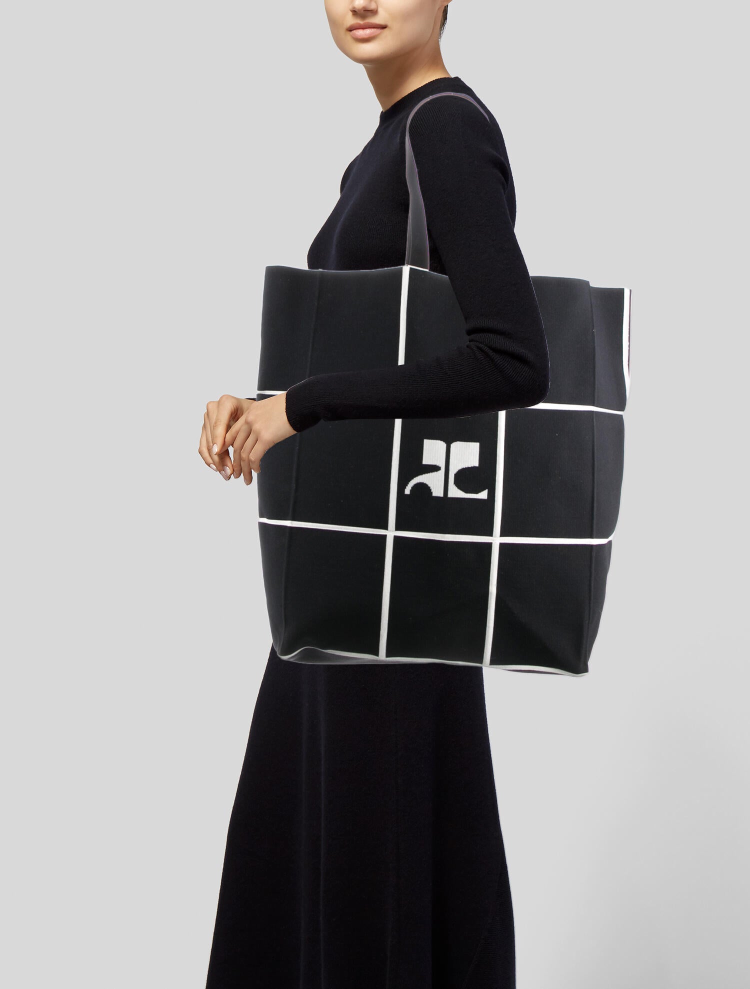 Courrèges Canvas Tote Bag - Black Totes, Handbags - WCOUR25414 | The ...