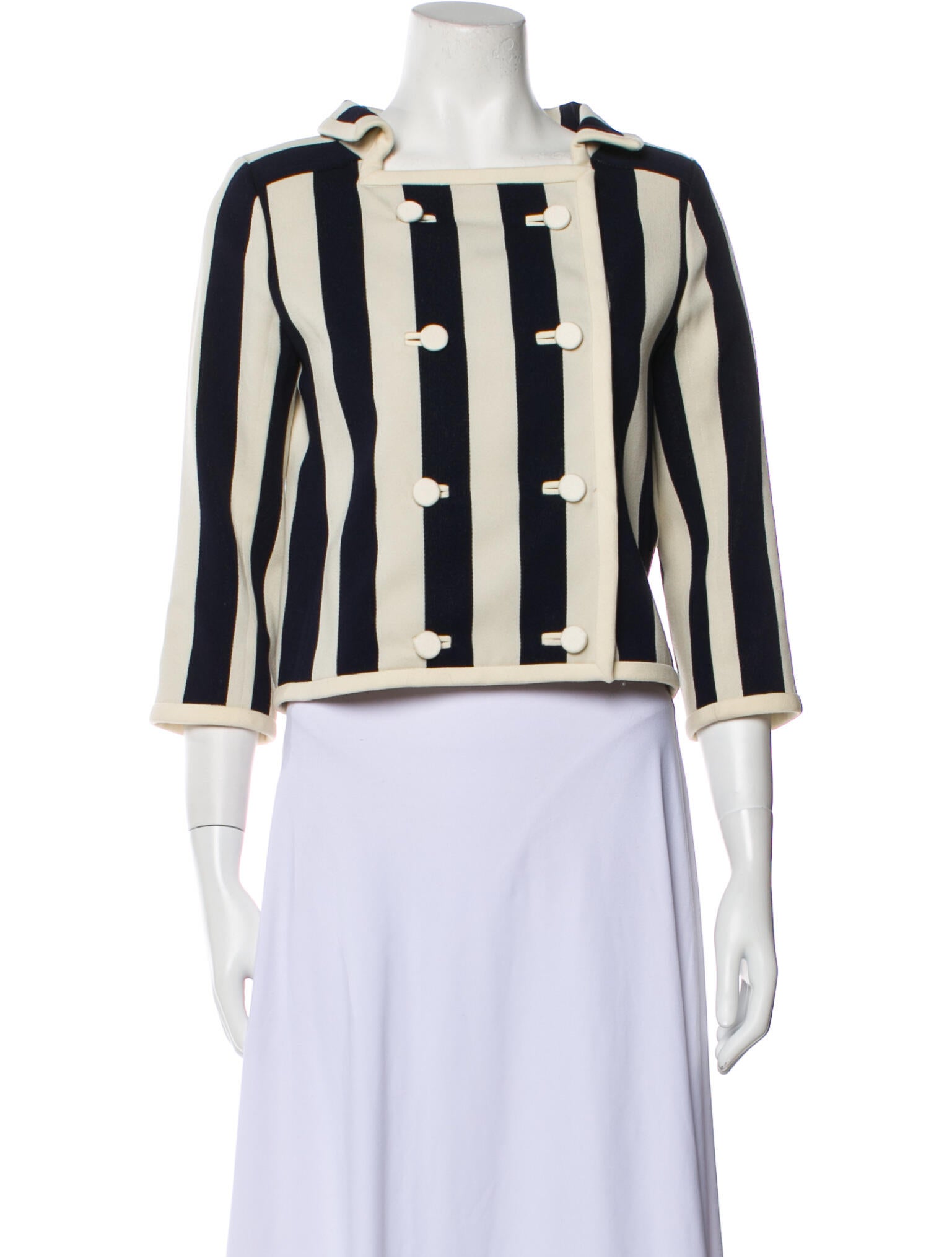 Courrèges Striped Evening Jacket - Neutrals Jackets, Clothing ...