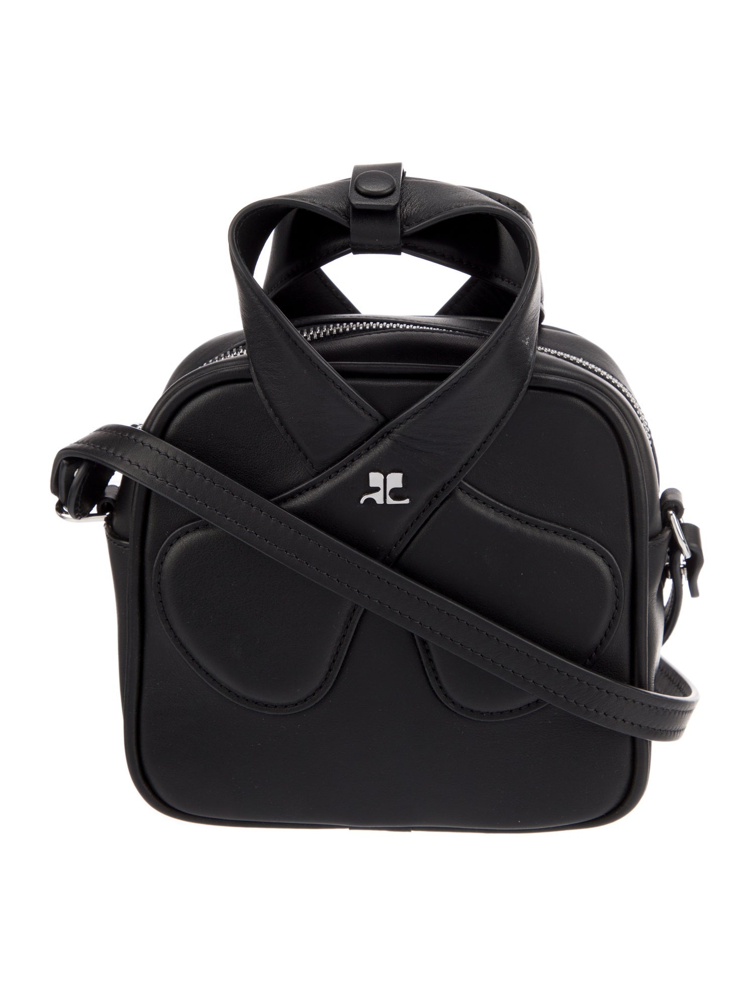 Courrèges Leather Crossbody Bag - Black Crossbody Bags, Handbags ...