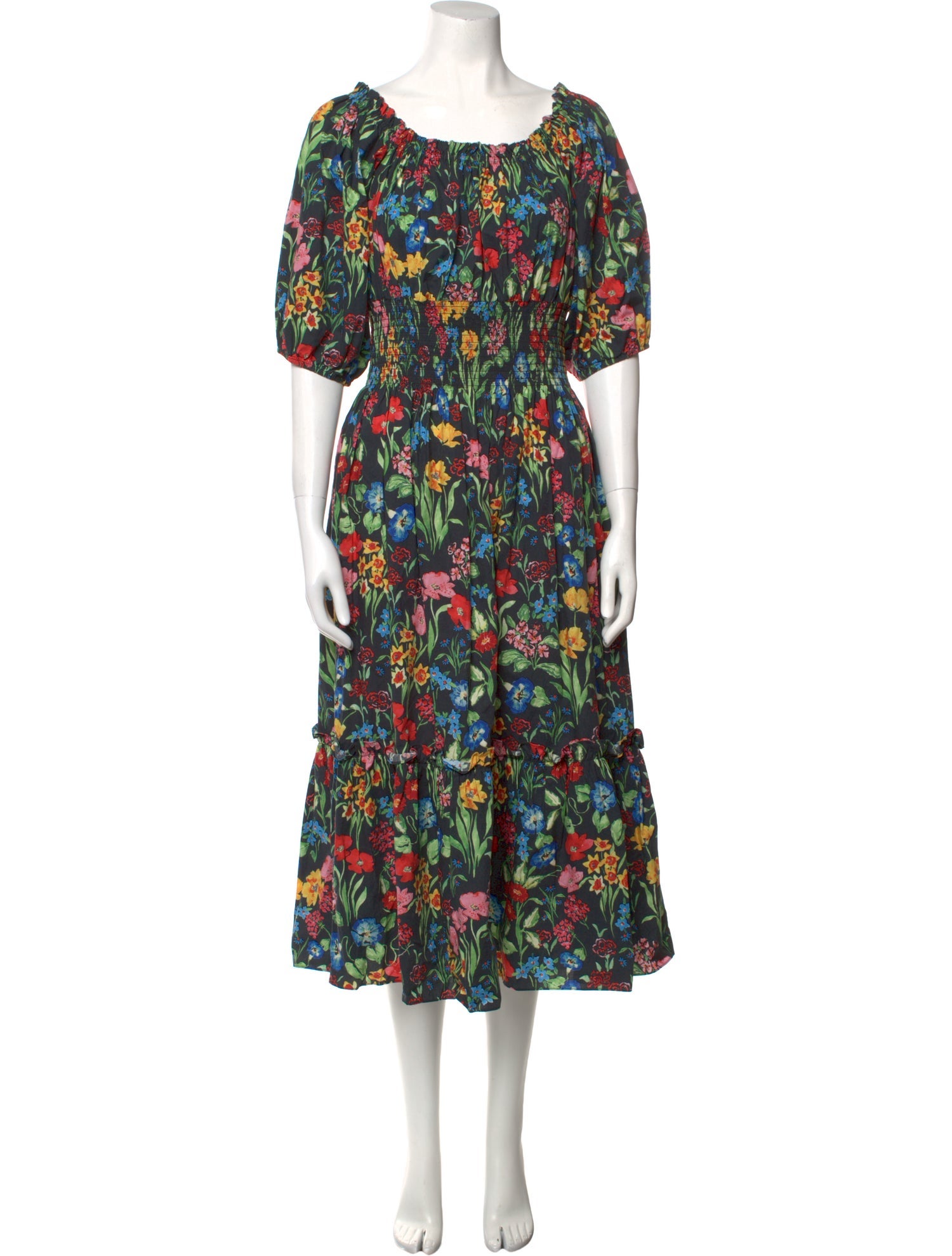 Beulah London Beulah Silk Long Dress - Green Dresses, Clothing ...