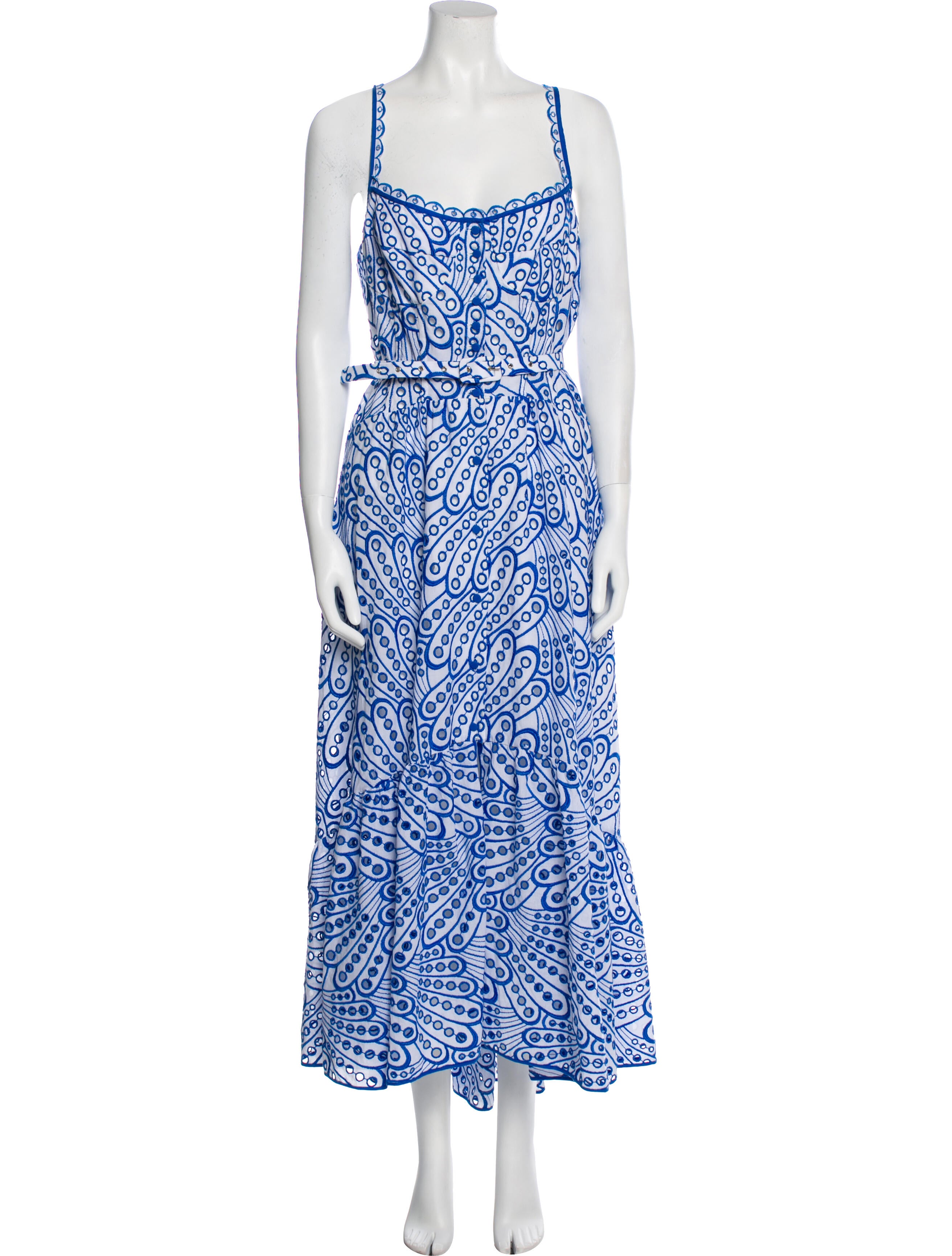 Charo Ruiz Printed Long Dress - White Dresses, Clothing - WCRIZ23070 ...