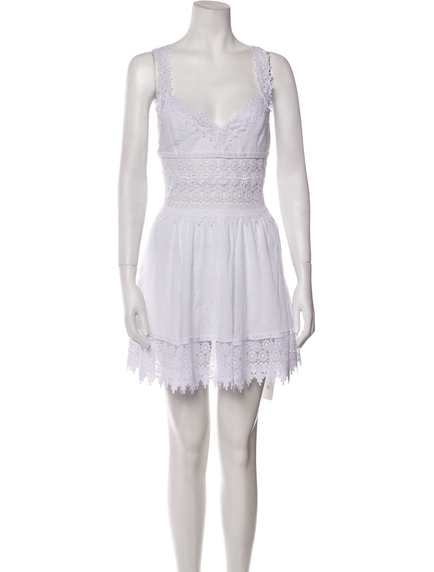 Charo Ruiz V-Neck Mini Dress - White Dresses, Clothing - WCRIZ23190 ...
