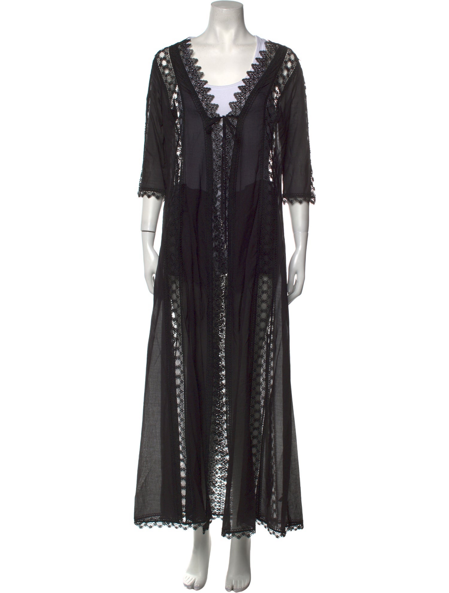 Charo Ruiz V-Neck Long Dress - Black Dresses, Clothing - WCRIZ23317 ...