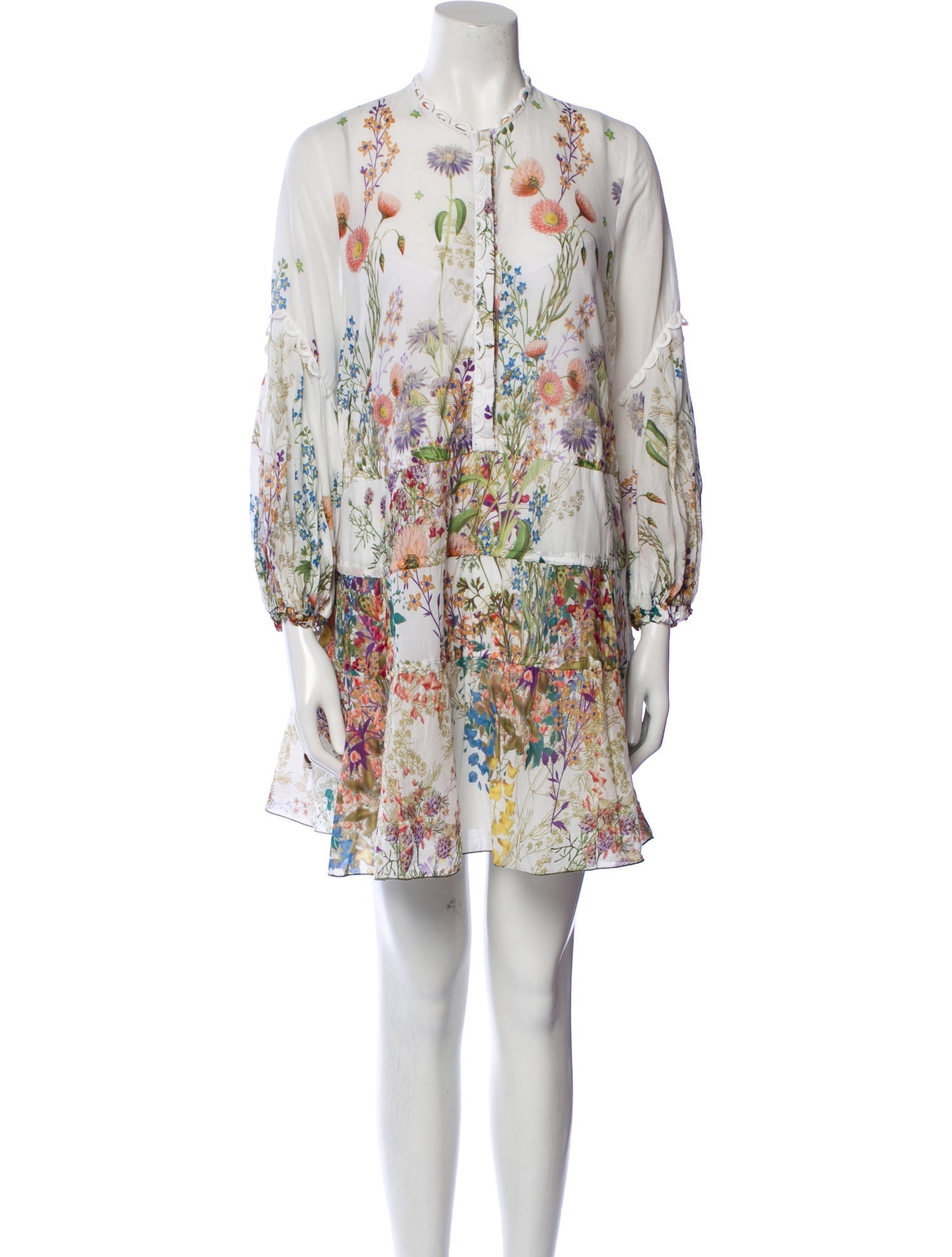 Charo Ruiz Floral Print Mini Dress - White Dresses, Clothing ...