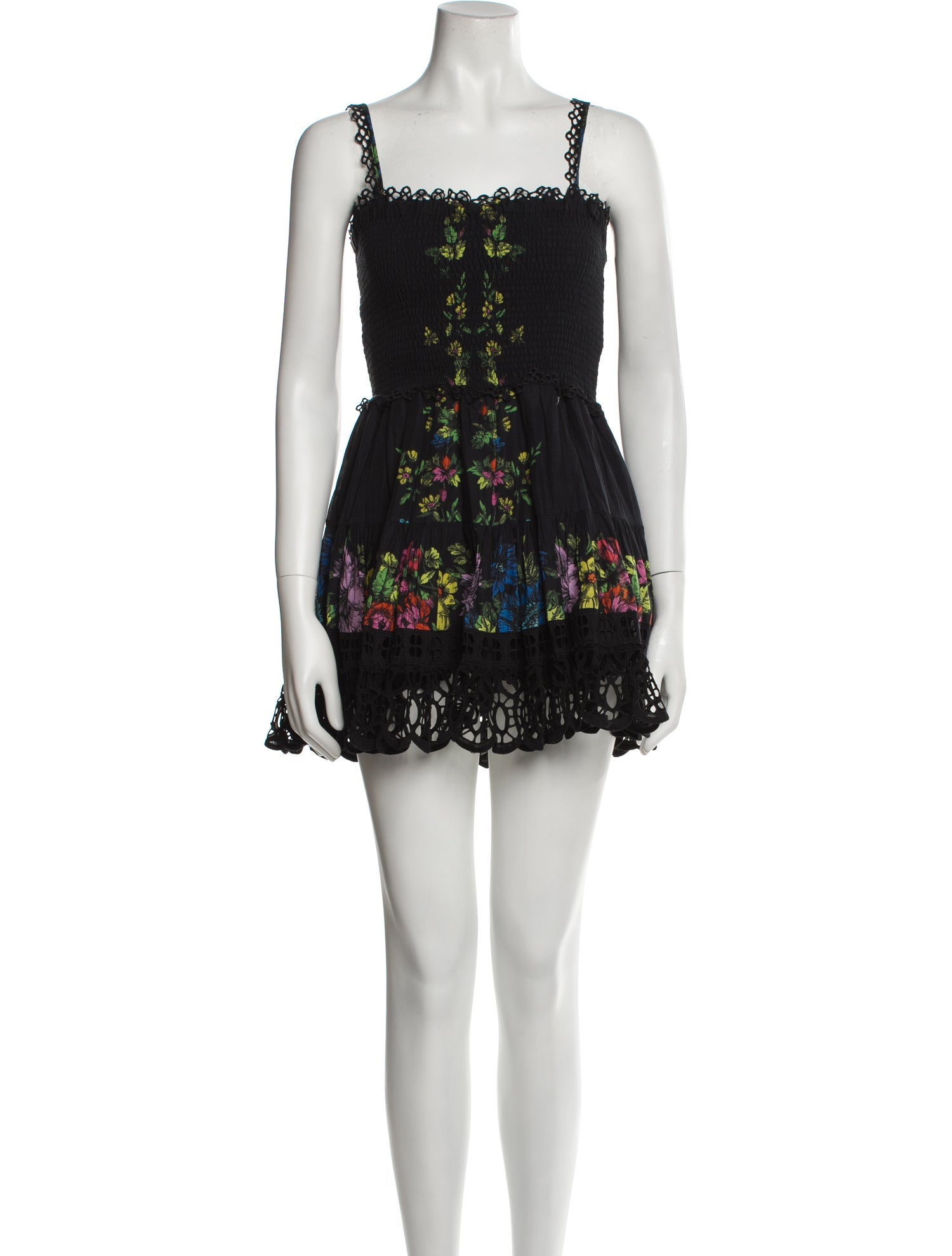 Charo Ruiz Floral Print Mini Dress - Black Dresses, Clothing ...