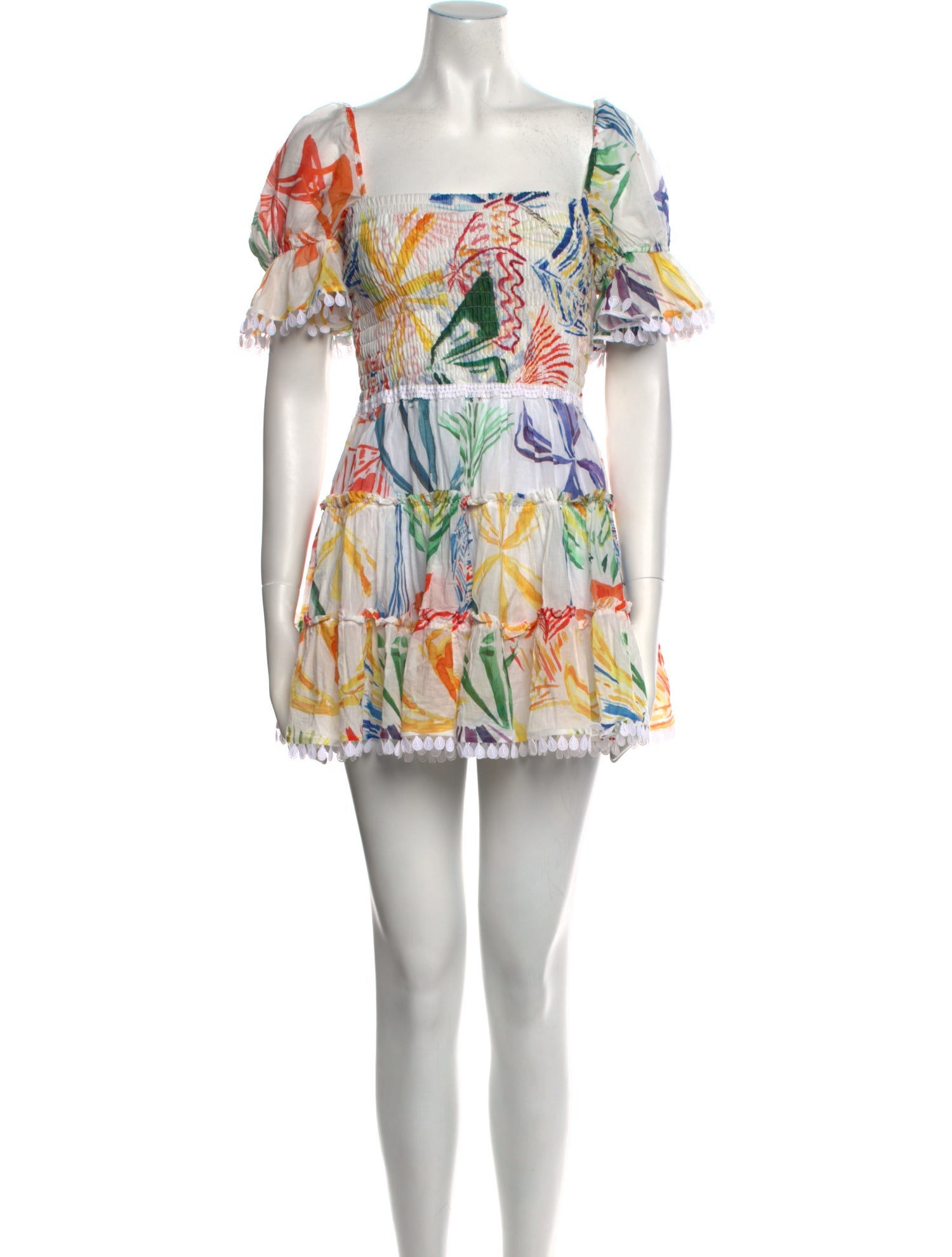 Charo Ruiz Printed Mini Dress - White Dresses, Clothing - WCRIZ24136 ...
