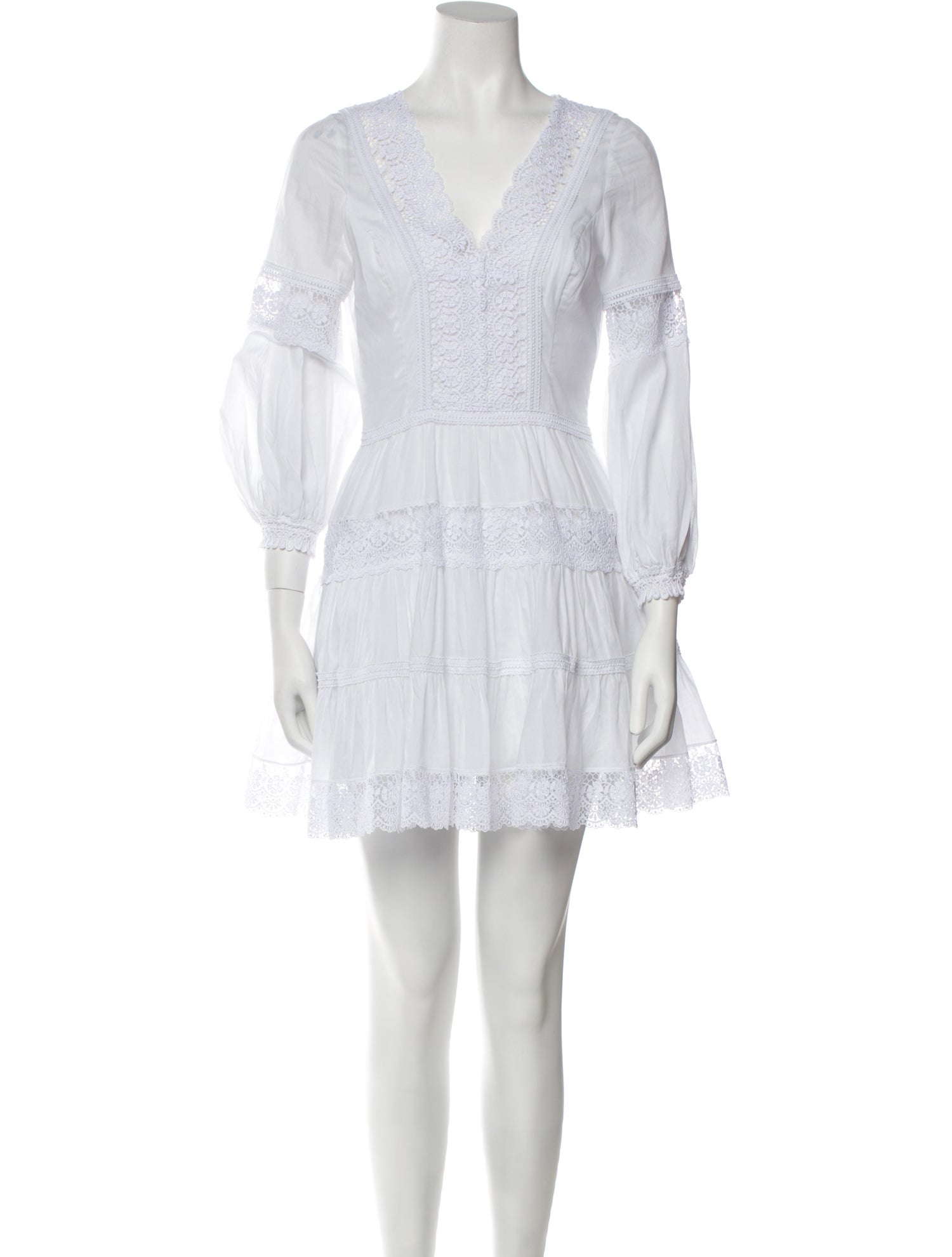 Charo Ruiz V-Neck Mini Dress w/ Tags - White Dresses, Clothing ...