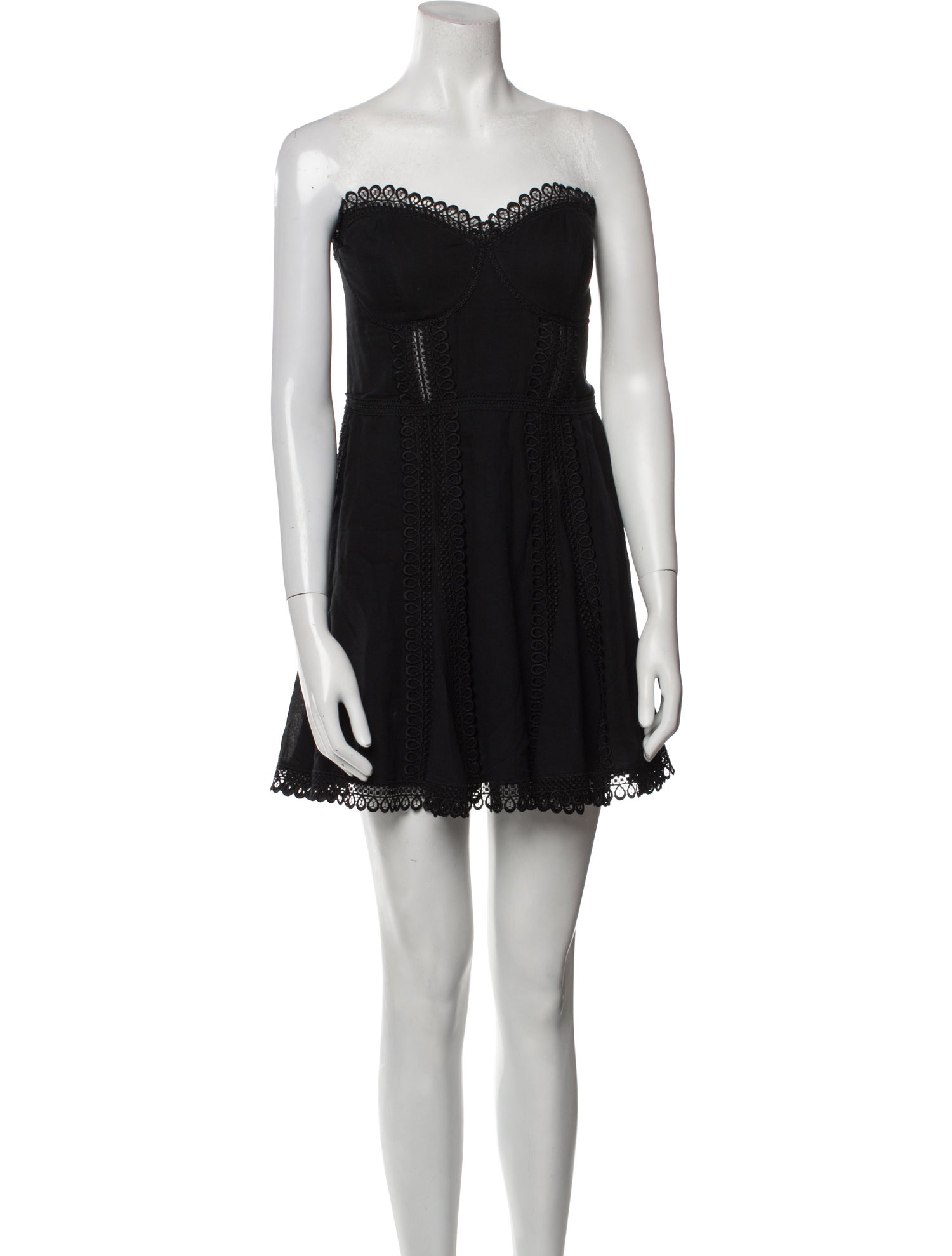 Charo Ruiz Strapless Tunic - Black Tops, Clothing - WCRIZ24661 | The ...