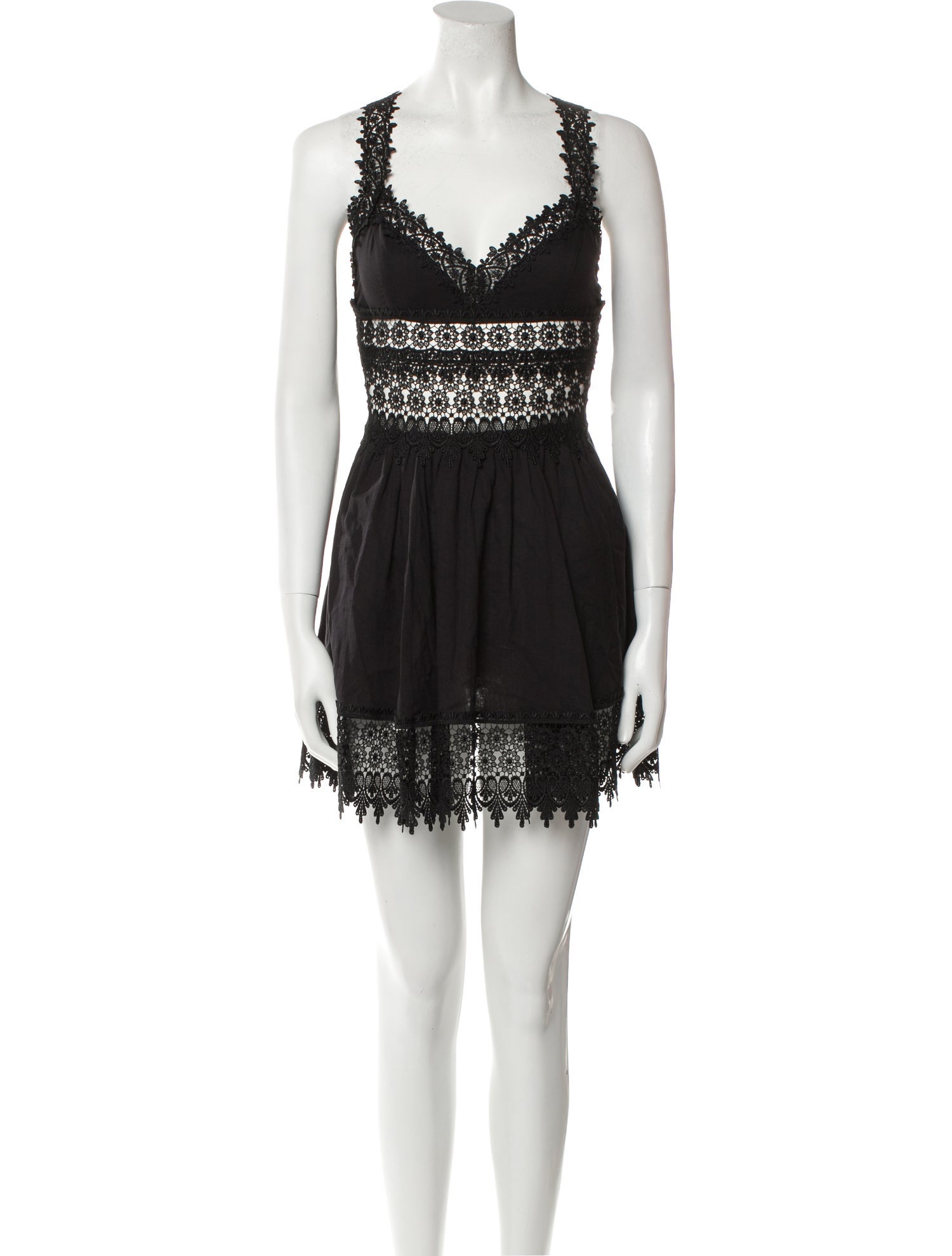 Charo Ruiz V-Neck Mini Dress - Black Dresses, Clothing - WCRIZ24673 ...