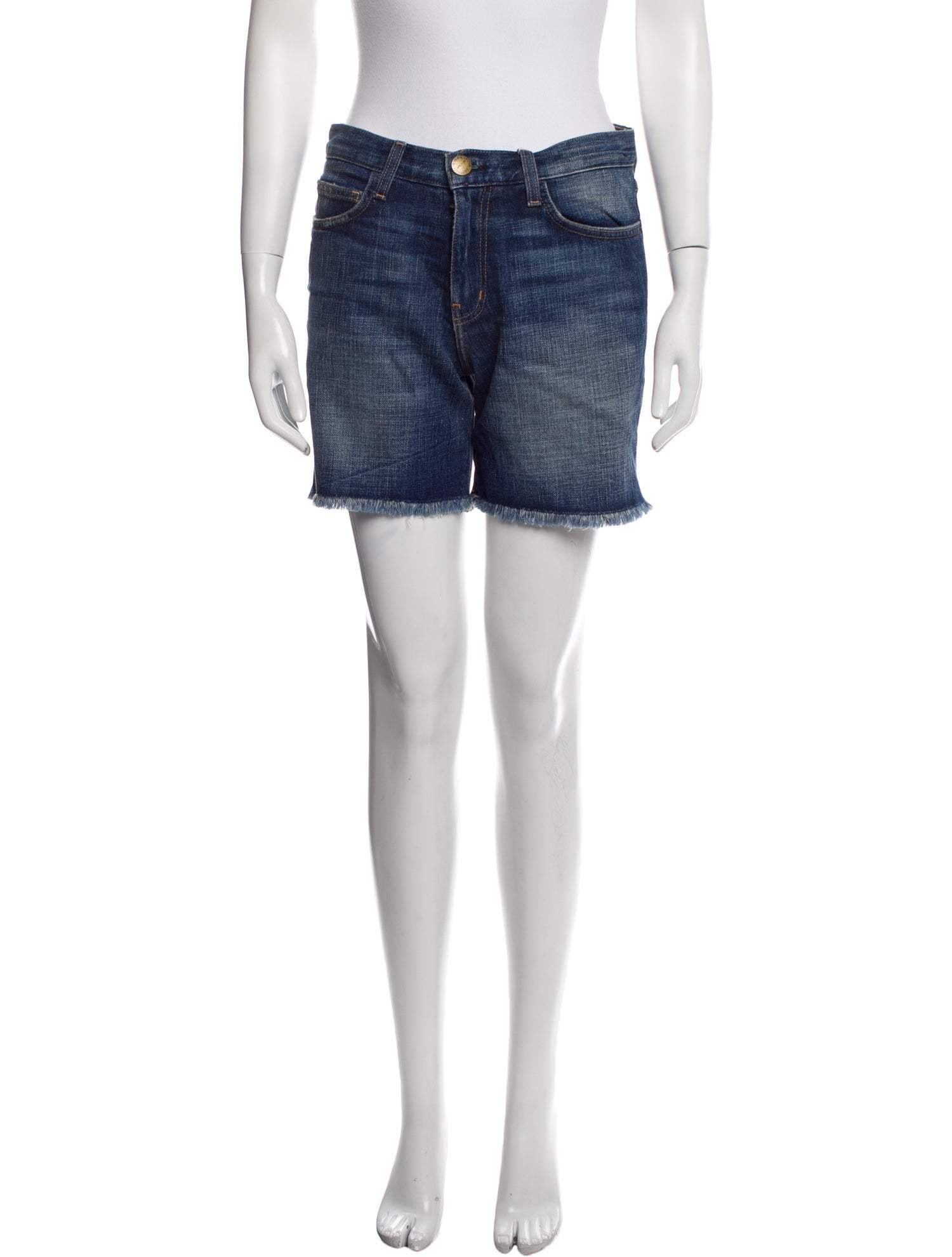 Current/Elliott Mini Shorts - Blue, 10" Rise Shorts, Clothing ...