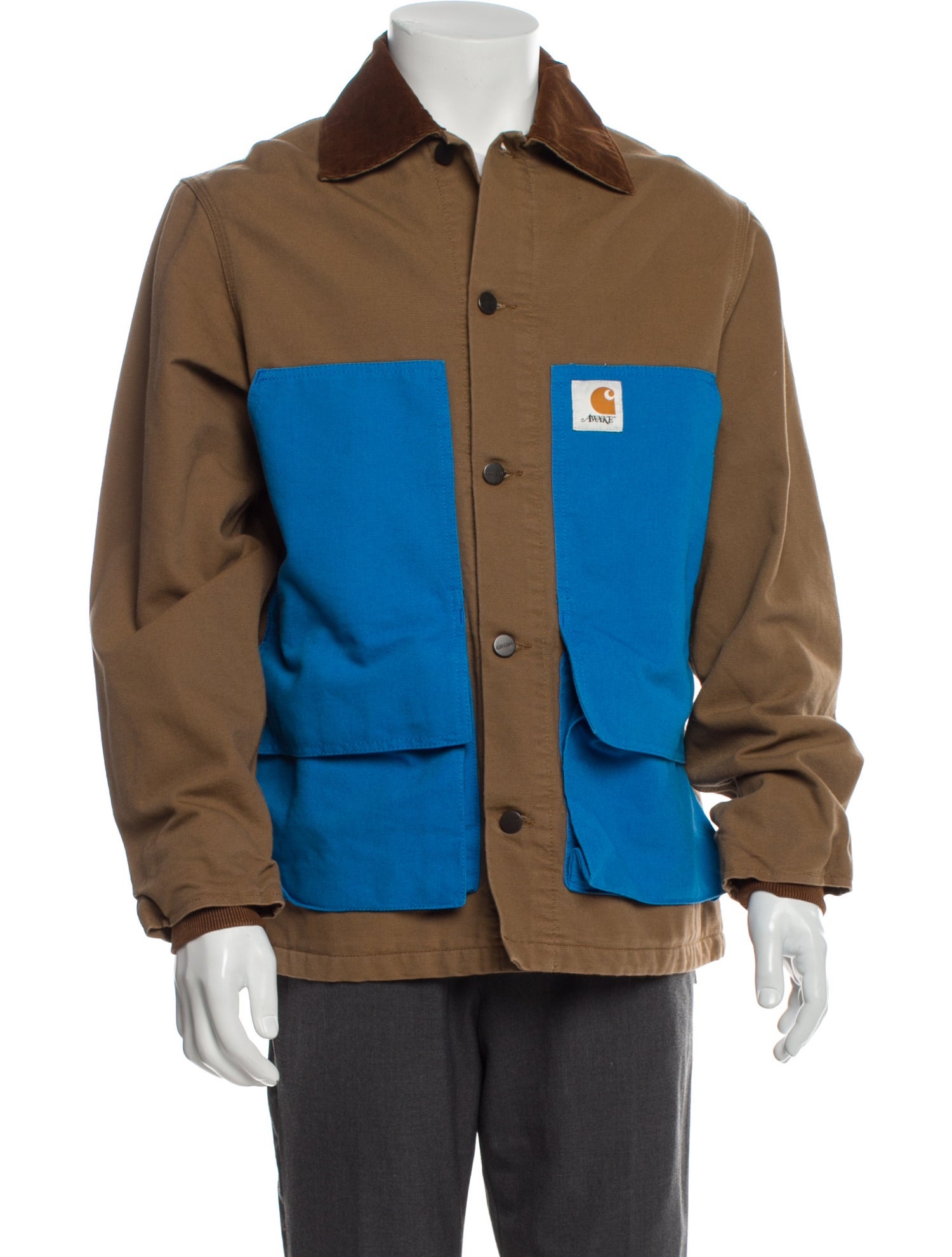 Carhartt WIP x AWAKE NY Corduroy Colorblock Pattern Utility Jacket w ...