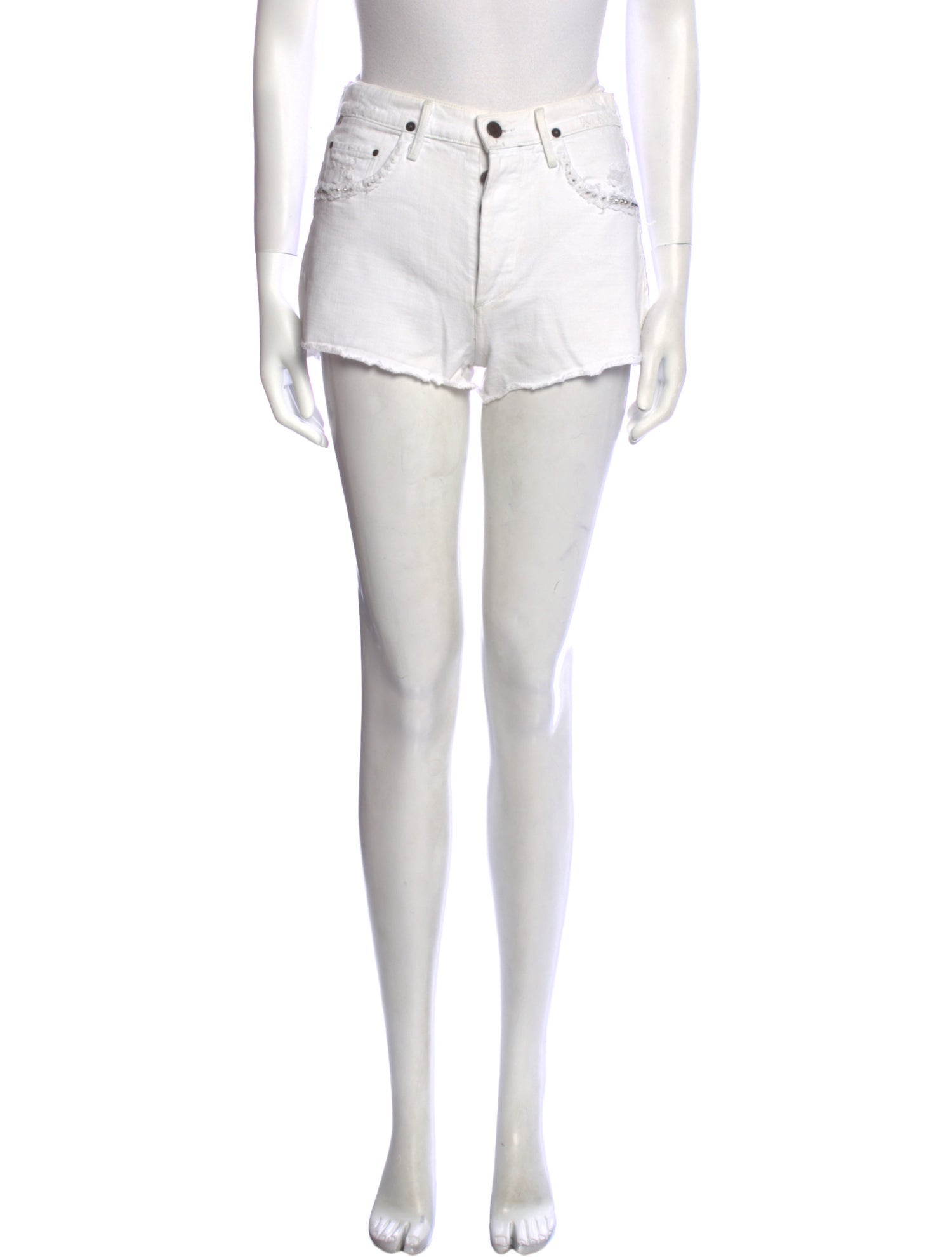 Alice + Olivia Mini Shorts - White, 12" Rise Shorts, Clothing ...