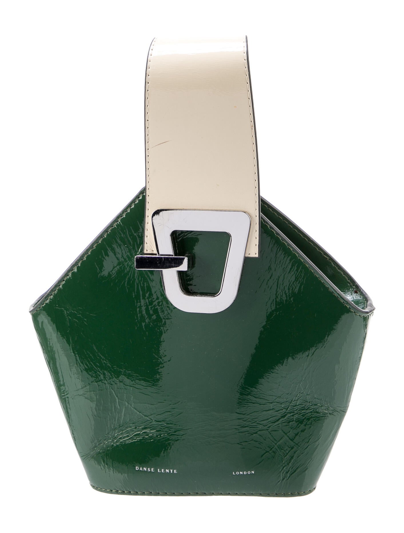 Danse Lente Patent Leather Handle Bag - Green Handle Bags, Handbags - WDAAS21783 | The RealReal