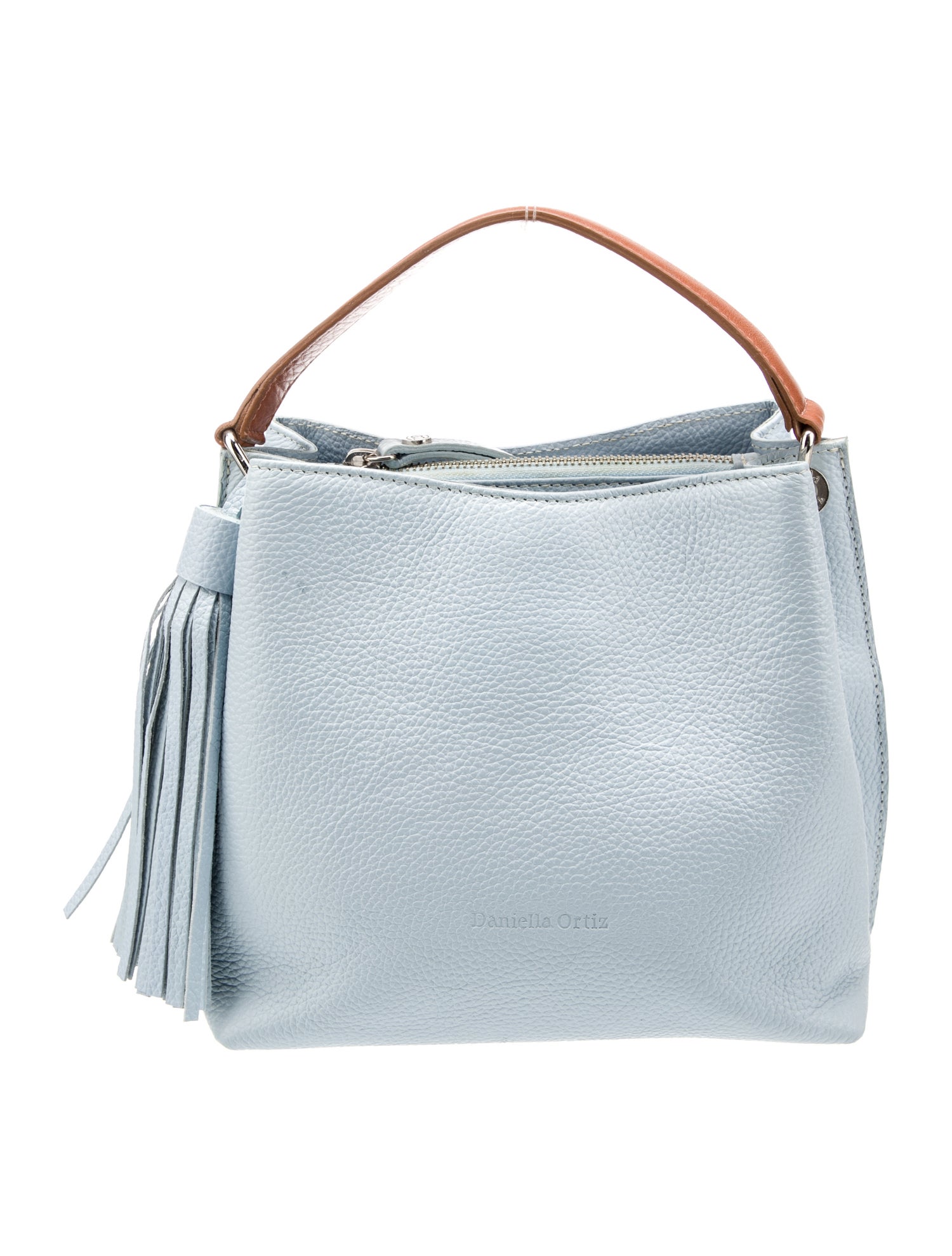 Daniella Ortiz Leather Top Handle Bag - Blue Handle Bags, Handbags ...